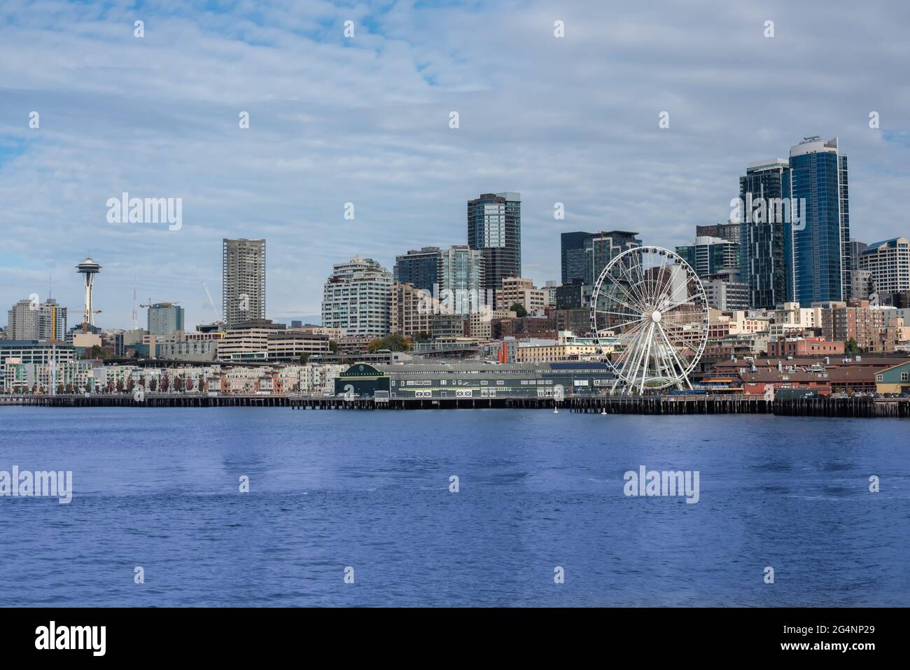 Seattle waterfront Ferris Wheel Washington Travel Stock Photos Stock ...