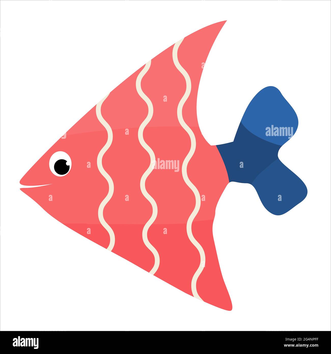 Beautiful orange fish icon isolated vector illustration Stock Vector ...