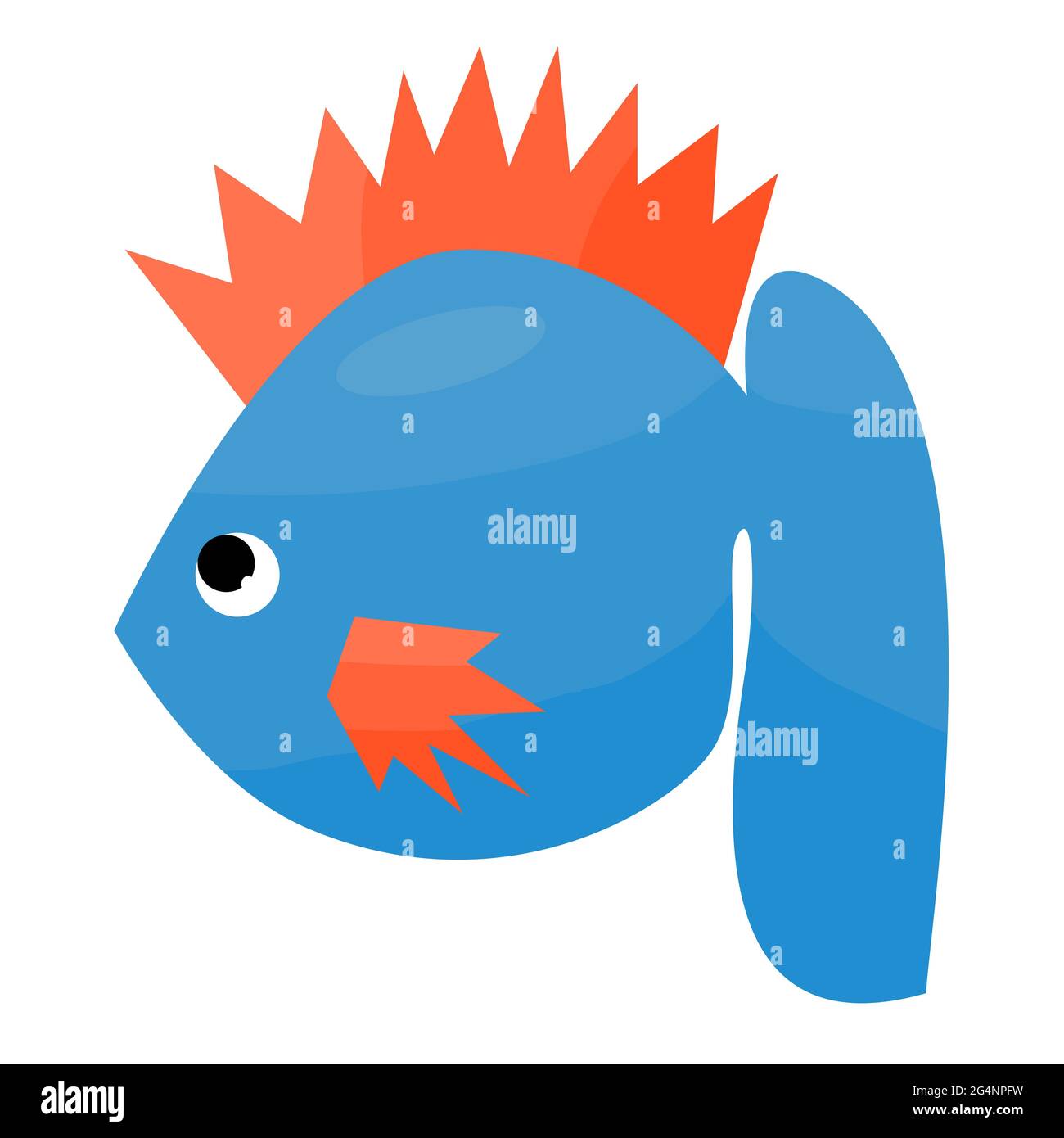 Beautiful blue fish icon isolated vector illustration Stock Vector ...