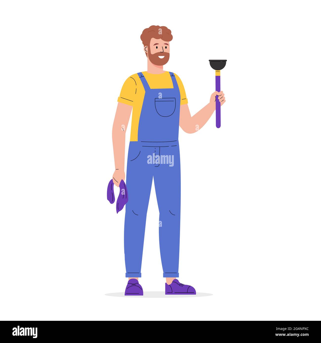 Man in staff uniform holding Cut Out Stock Images & Pictures - Alamy