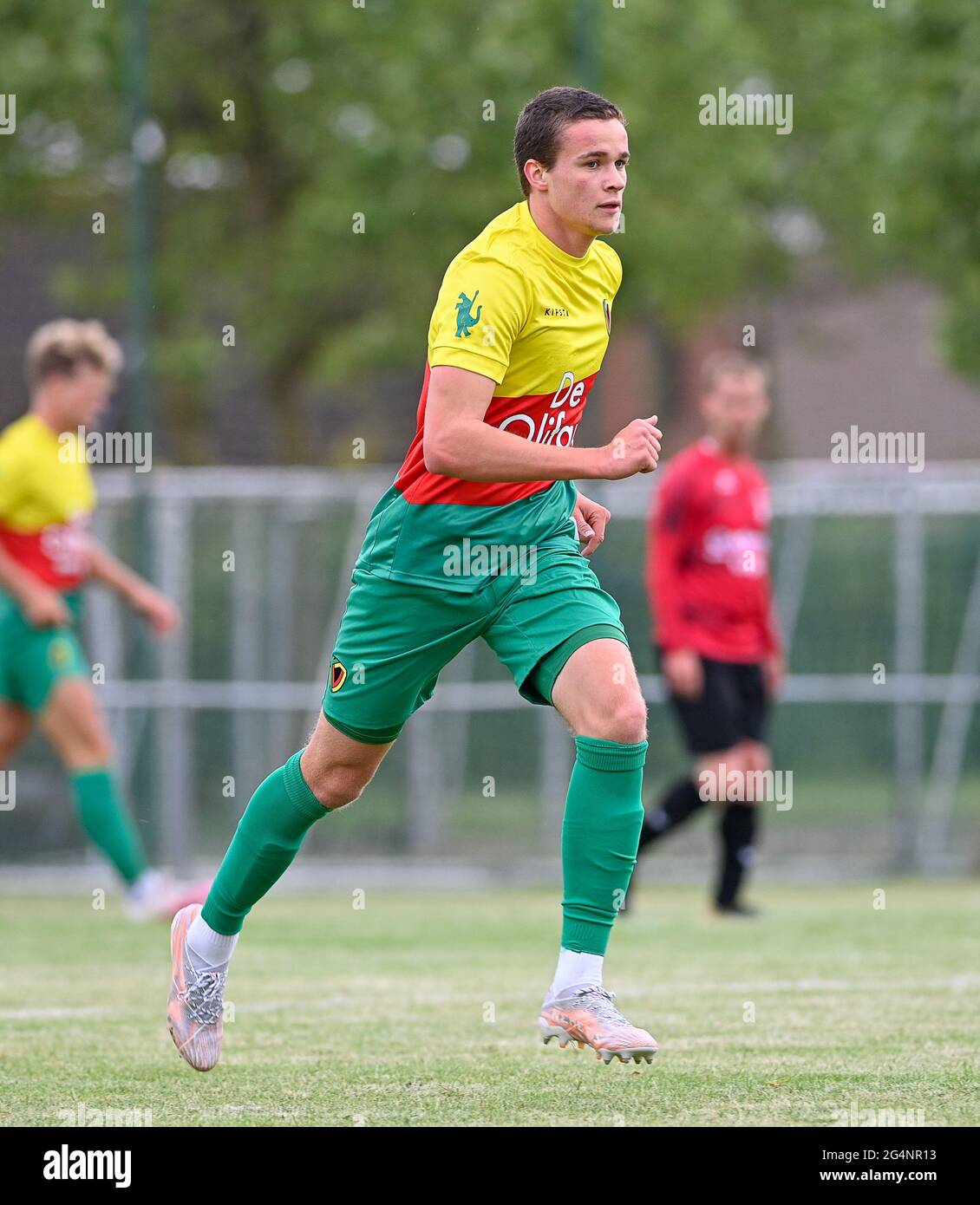 Oostende's Max Geschwill pictured in action during the match between VV ...
