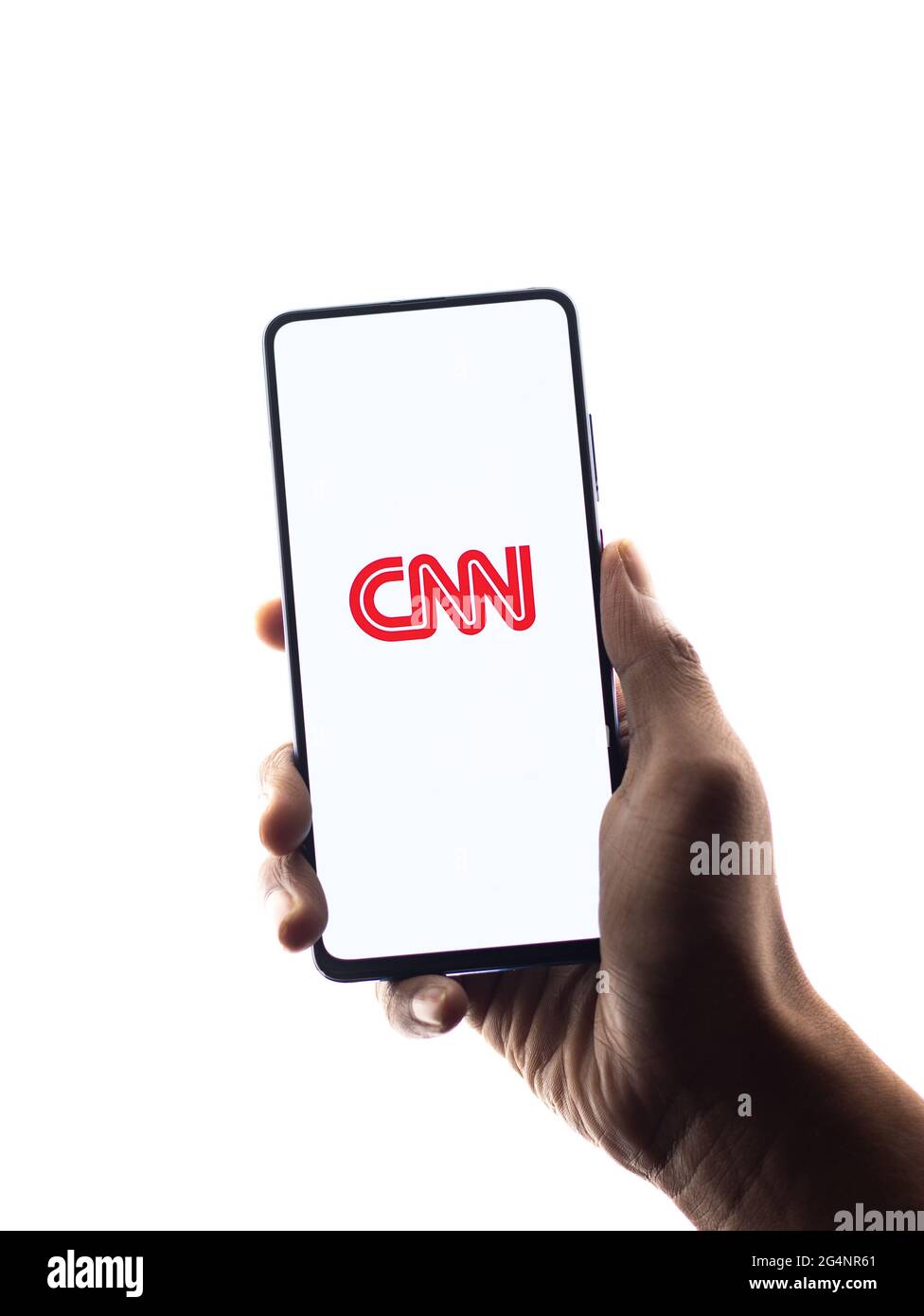 CNN logo on phone screen stock image Stock Photo - Alamy