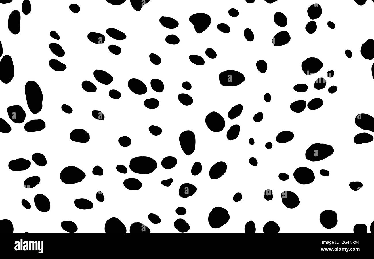 Abstract modern dalmatian fur seamless pattern. Animals trendy ...