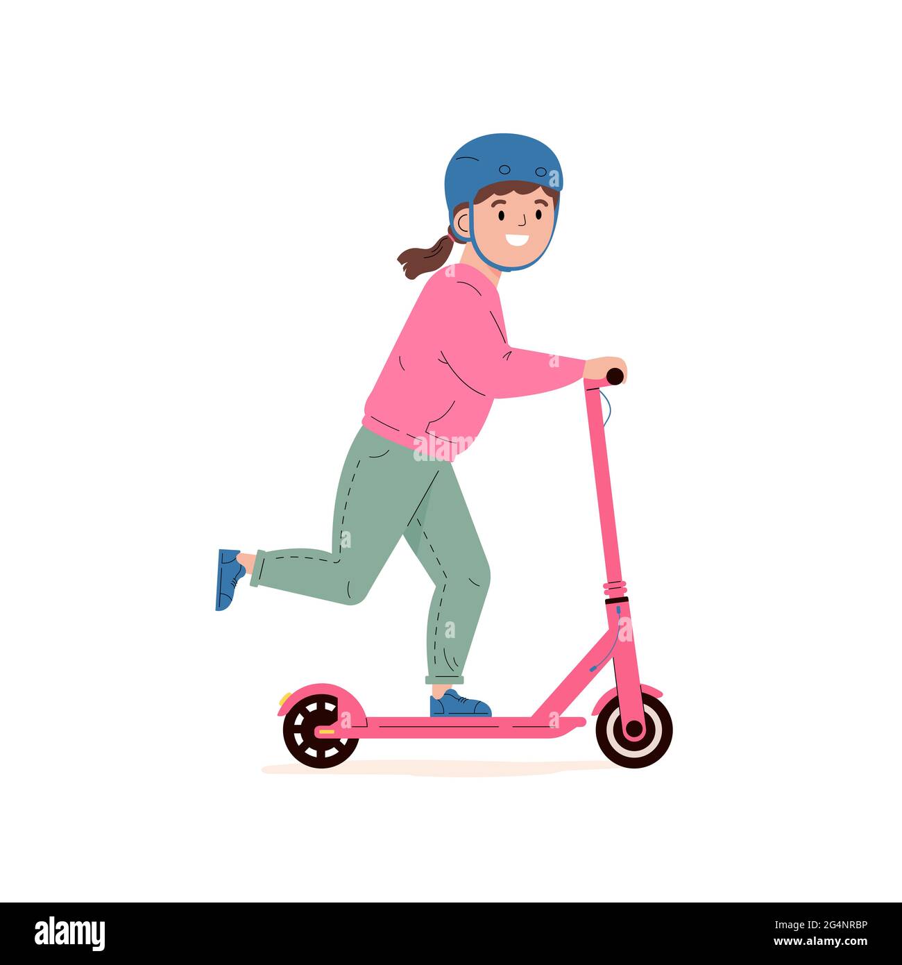 Girl in helmet Stock Vector Images - Alamy