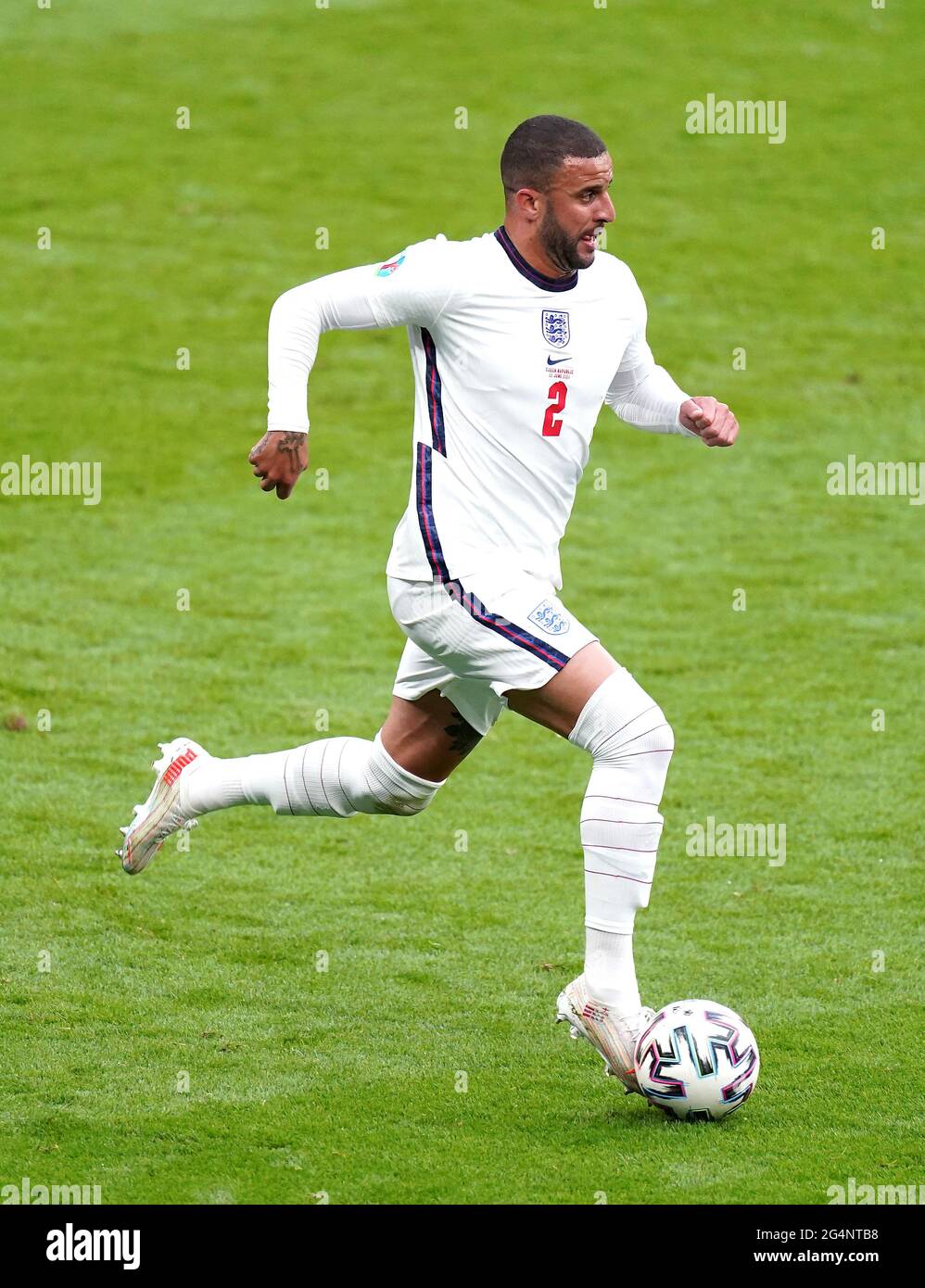 England's Kyle Walker during the UEFA Euro 2020 Group D match at ...