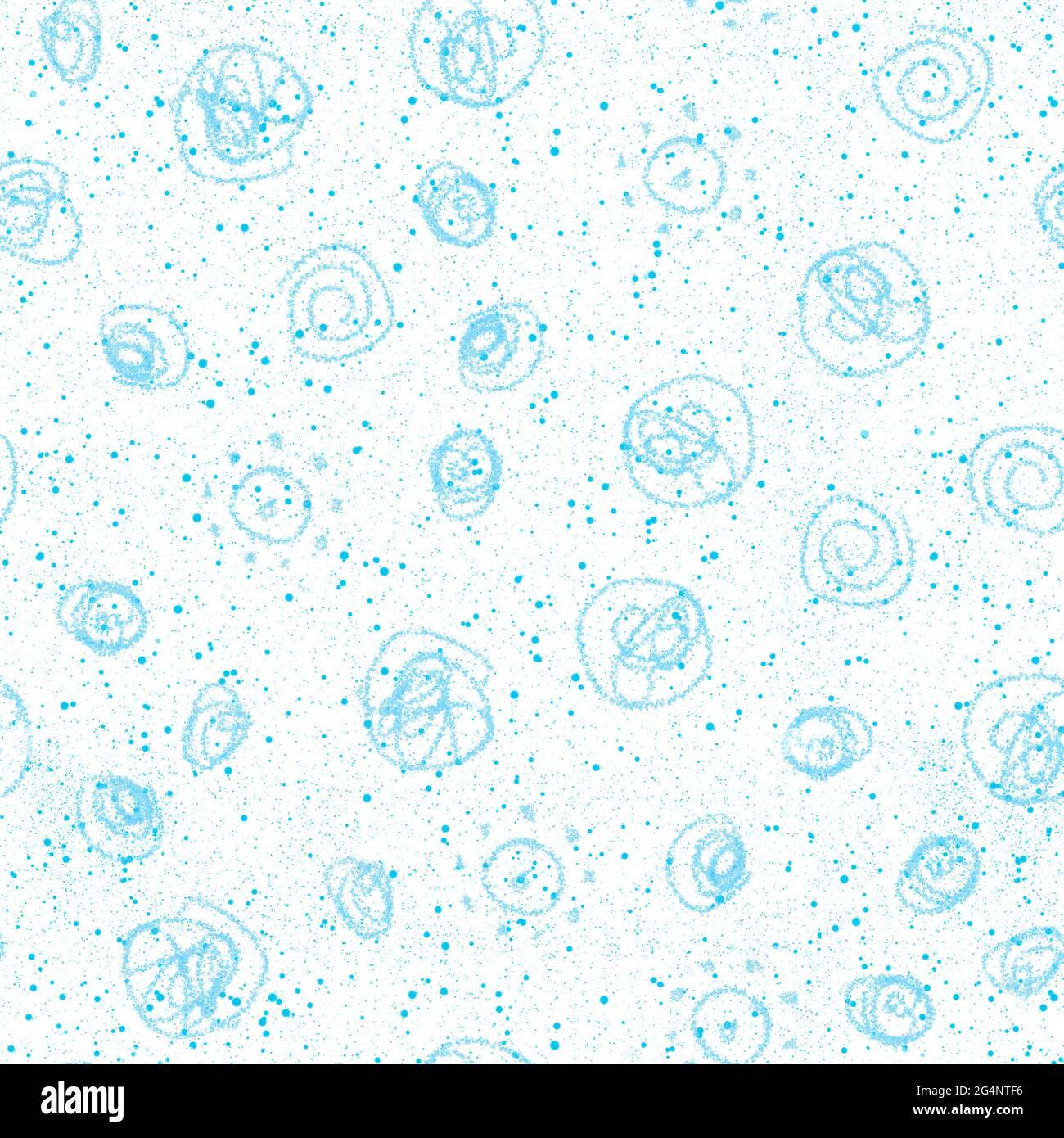 Hand Drawn blue Snowflakes Christmas Seamless Pattern. Subtle Flying ...