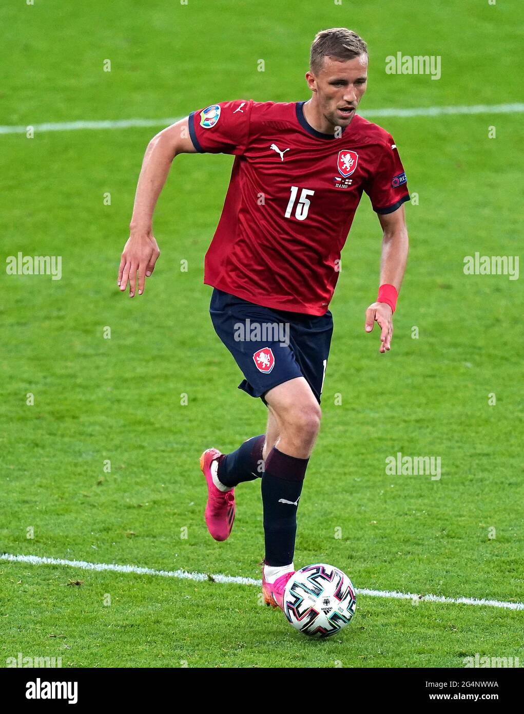 Czech Republic's Tomas Soucek in action during the UEFA Euro 2020 Group ...