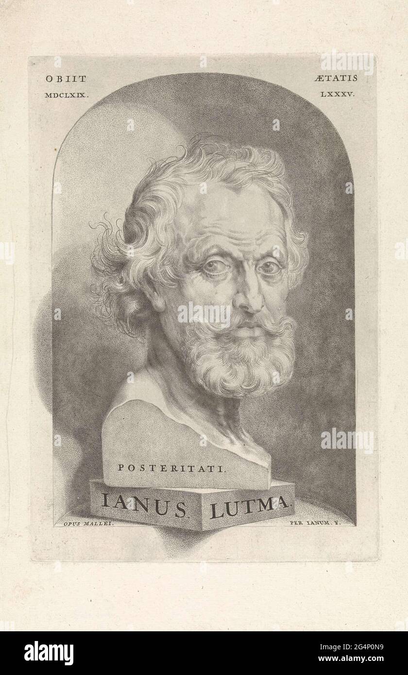 . Portrait bust from Johannes Lutma de Oude, at the age of 85 Stock ...