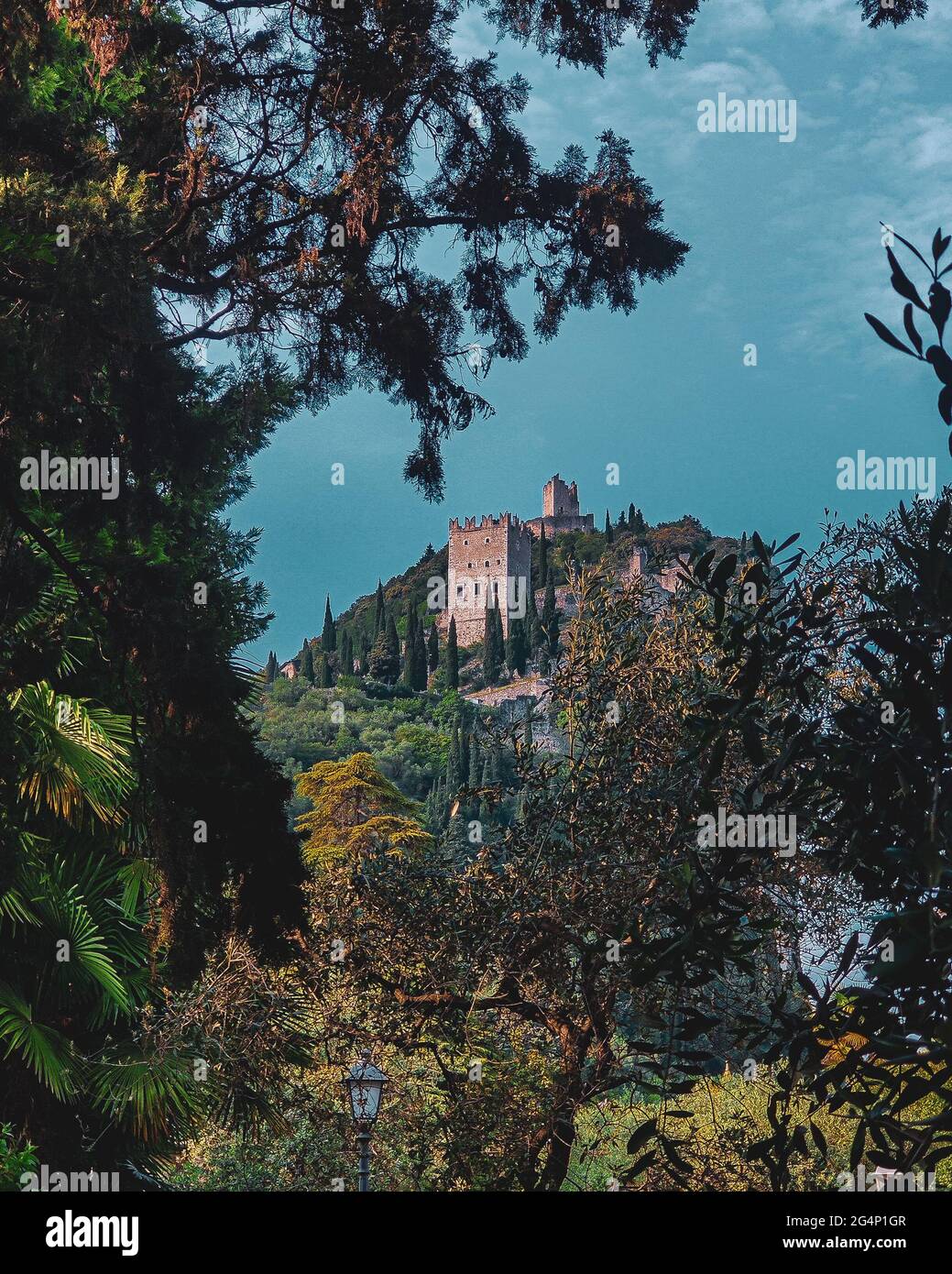 Vertical shot of an Arco Castle in Arco, Italy Stock Photo - Alamy