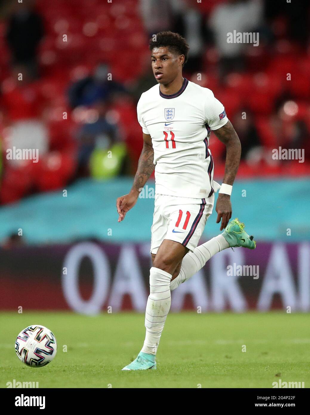 England's Marcus Rashford during the UEFA Euro 2020 Group D match at ...