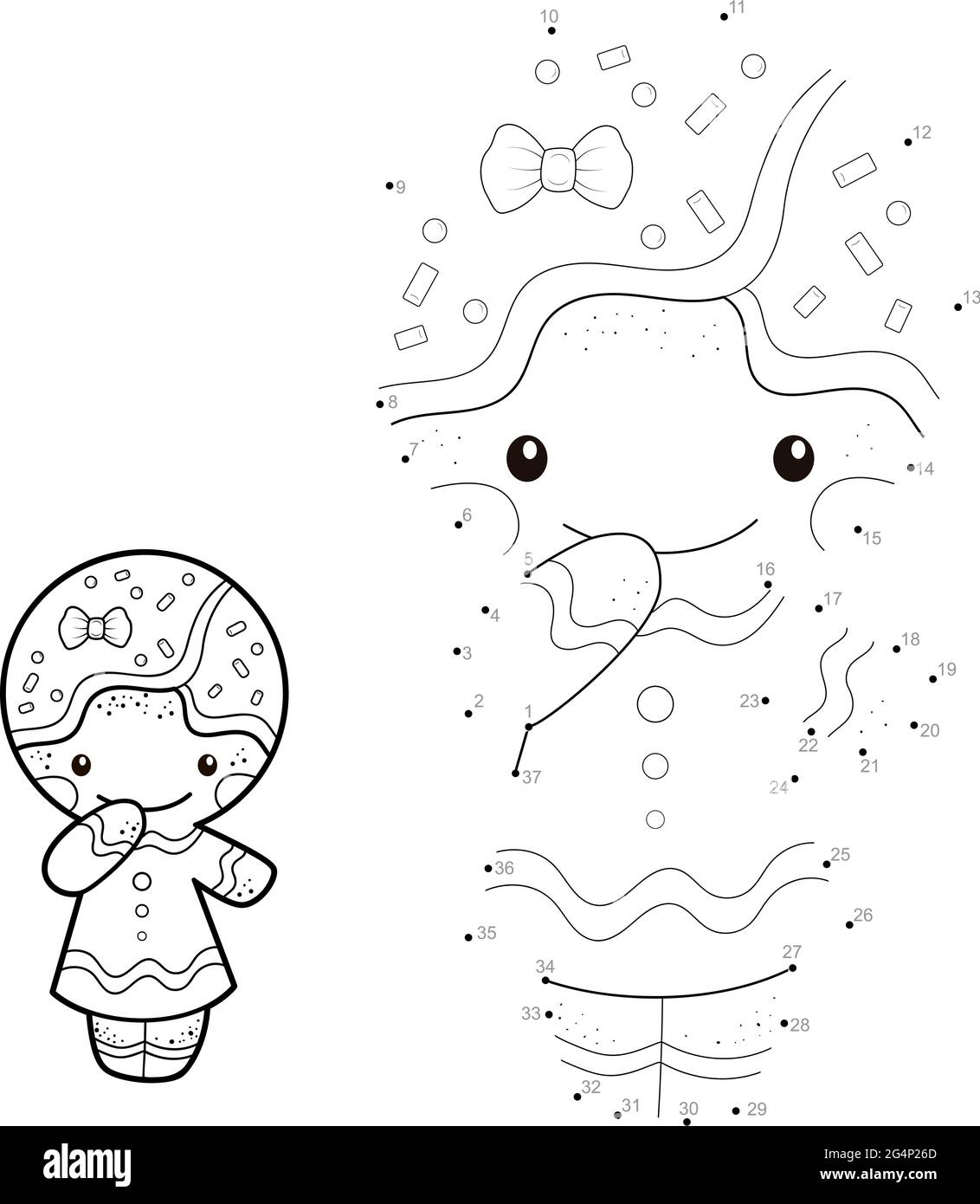 Dot to dot Christmas puzzle for children. Connect dots game ...