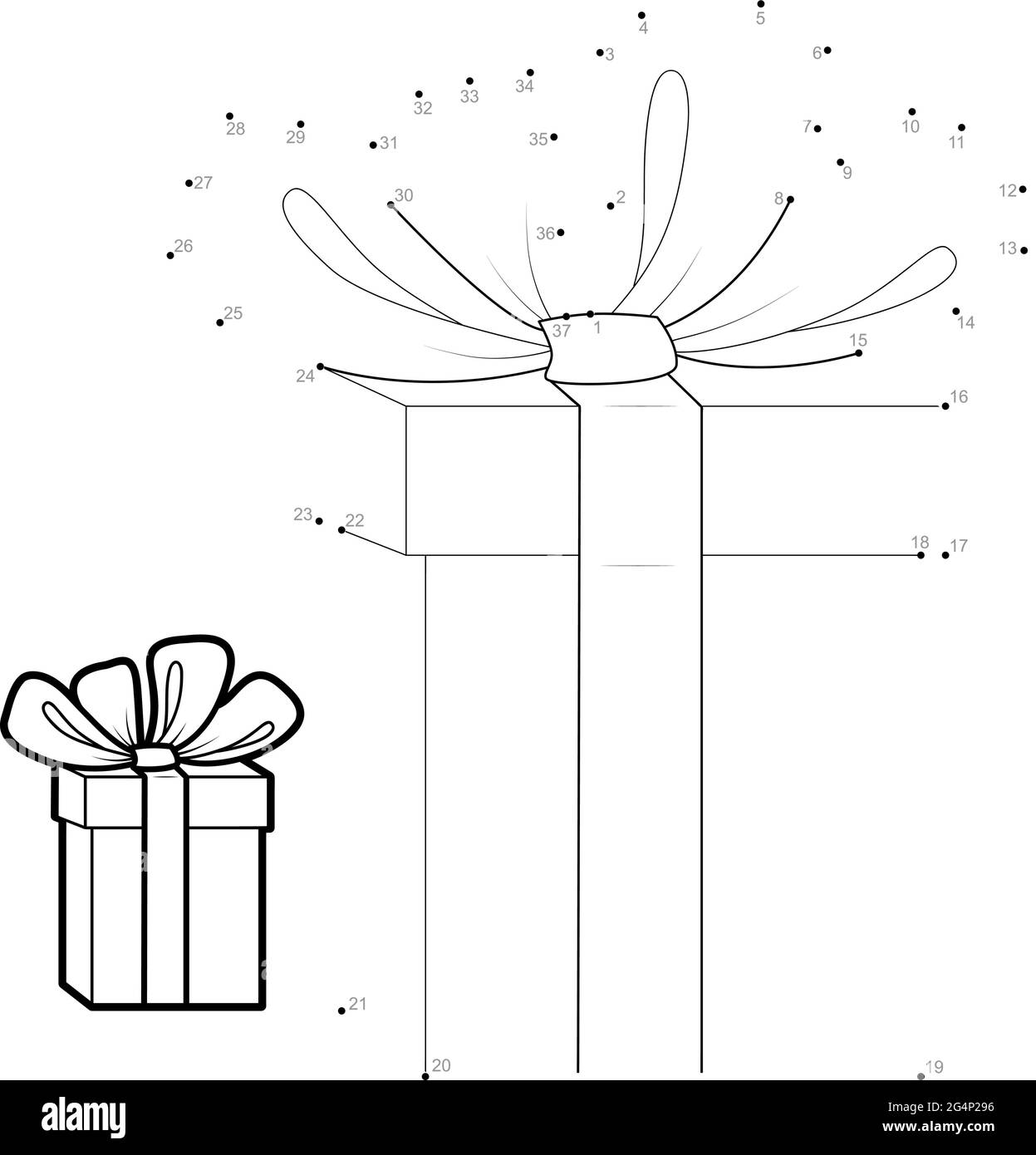 Dot to dot Christmas puzzle for children. Connect dots game. Gift ...