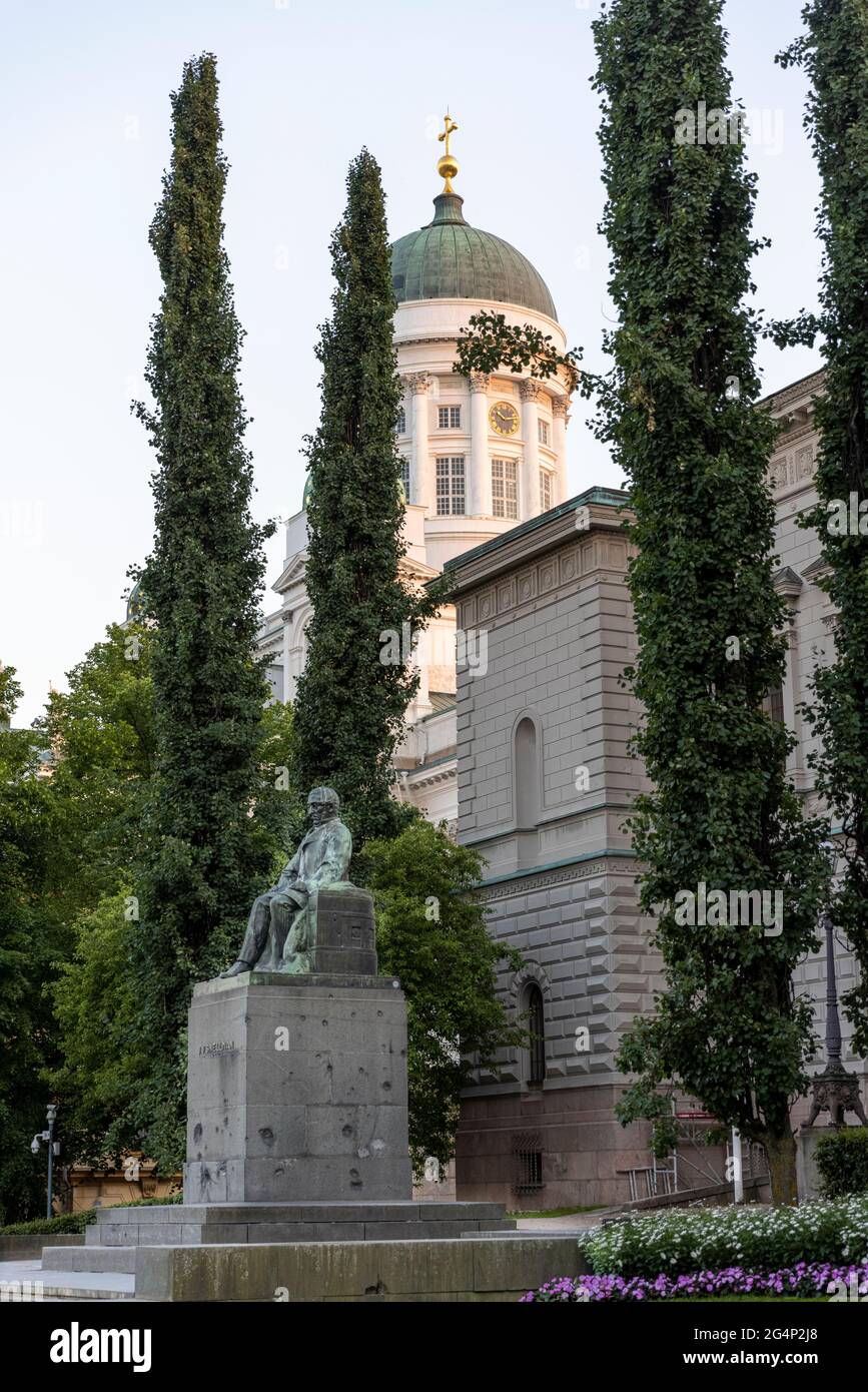 Helsinki Cathedral white facade is recognisable landmark in Finnish ...