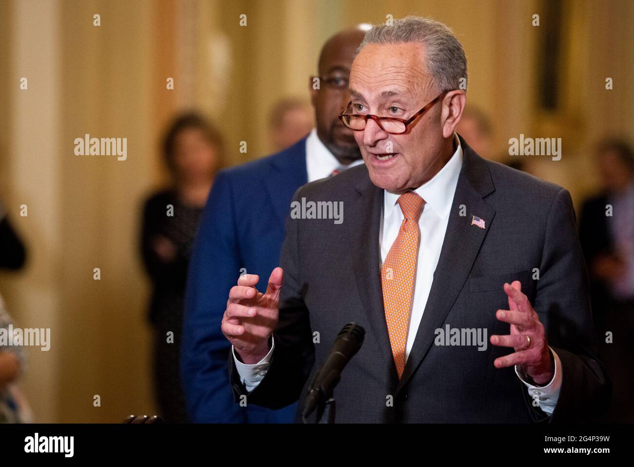 United States Senate Majority Leader Chuck Schumer (Democrat of New ...