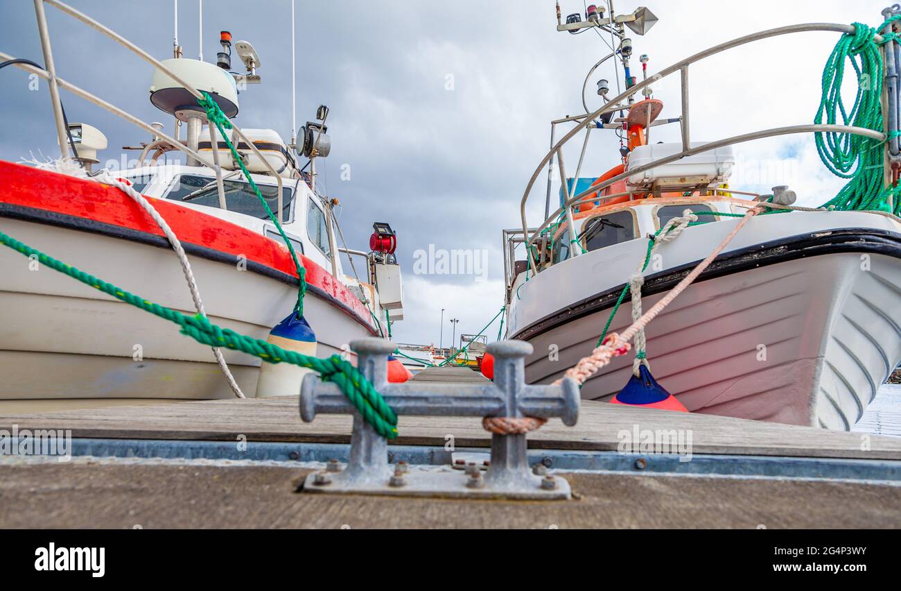 Metal bollard small fishing hi-res stock photography and images - Alamy