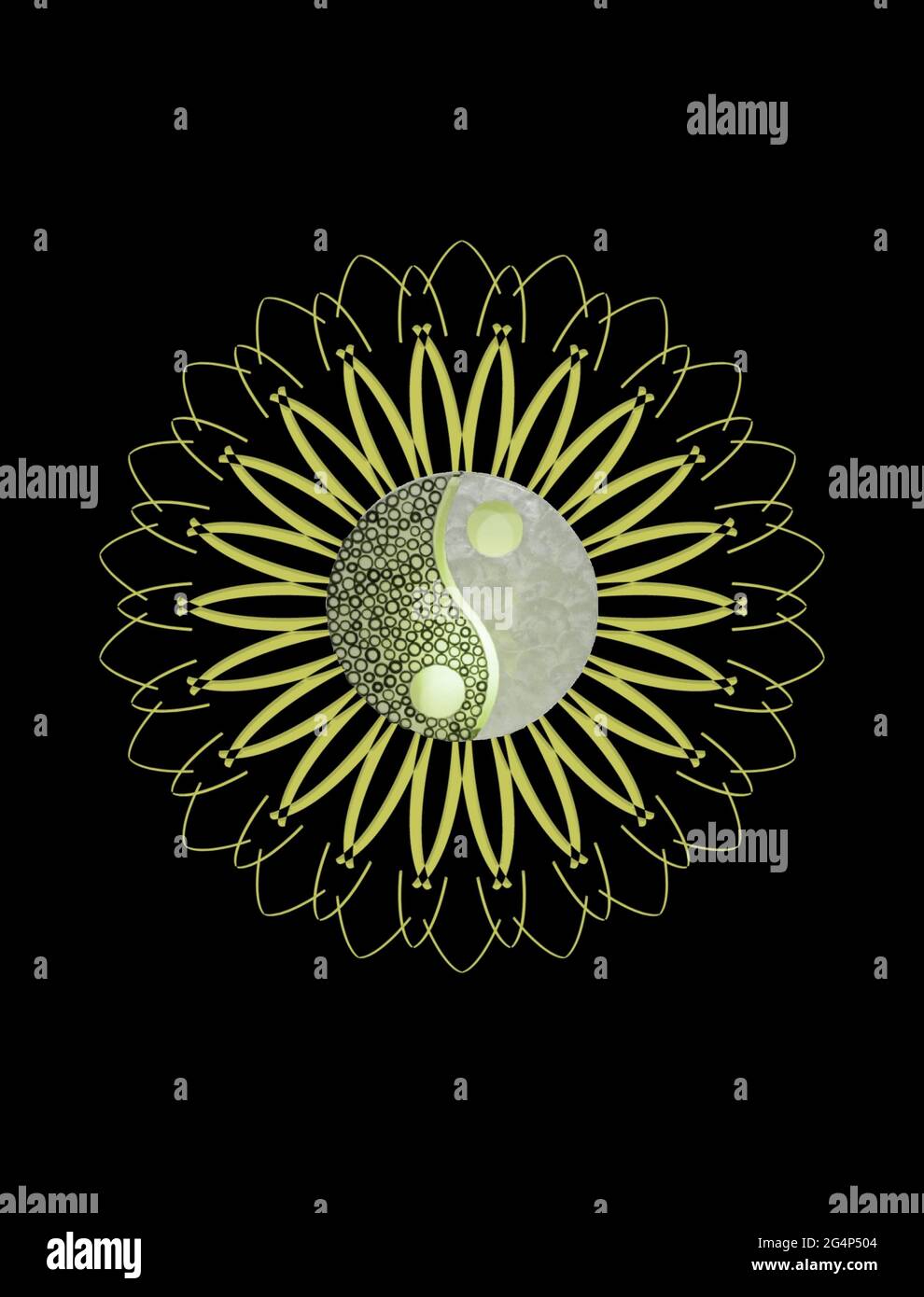 Spiritual background for meditation with sacred geometry, Yin yang ...