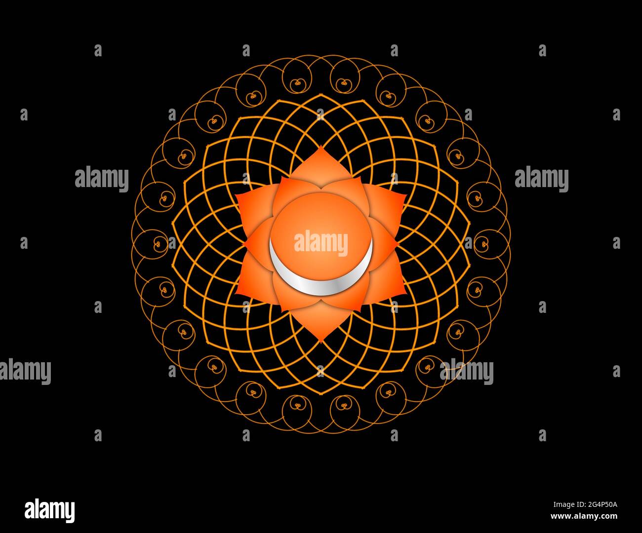Spiritual background for meditation with sacred geometry, Yin yang ...
