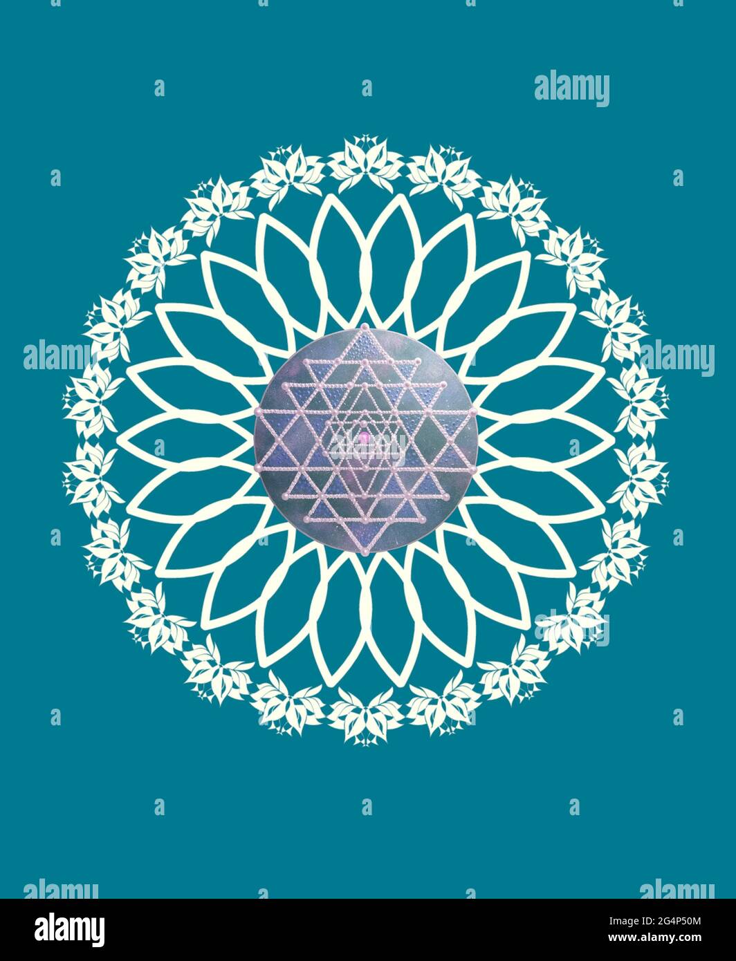 Spiritual background for meditation with sacred geometry, Yin yang ...