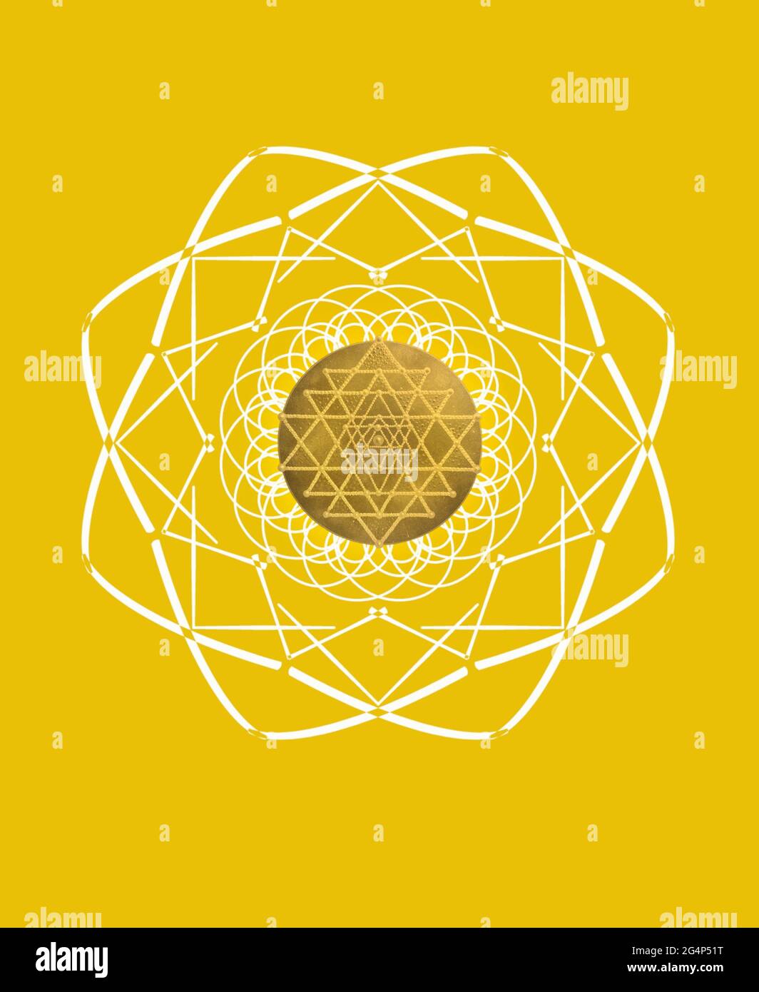 Spiritual background for meditation with sacred geometry, Yin yang ...
