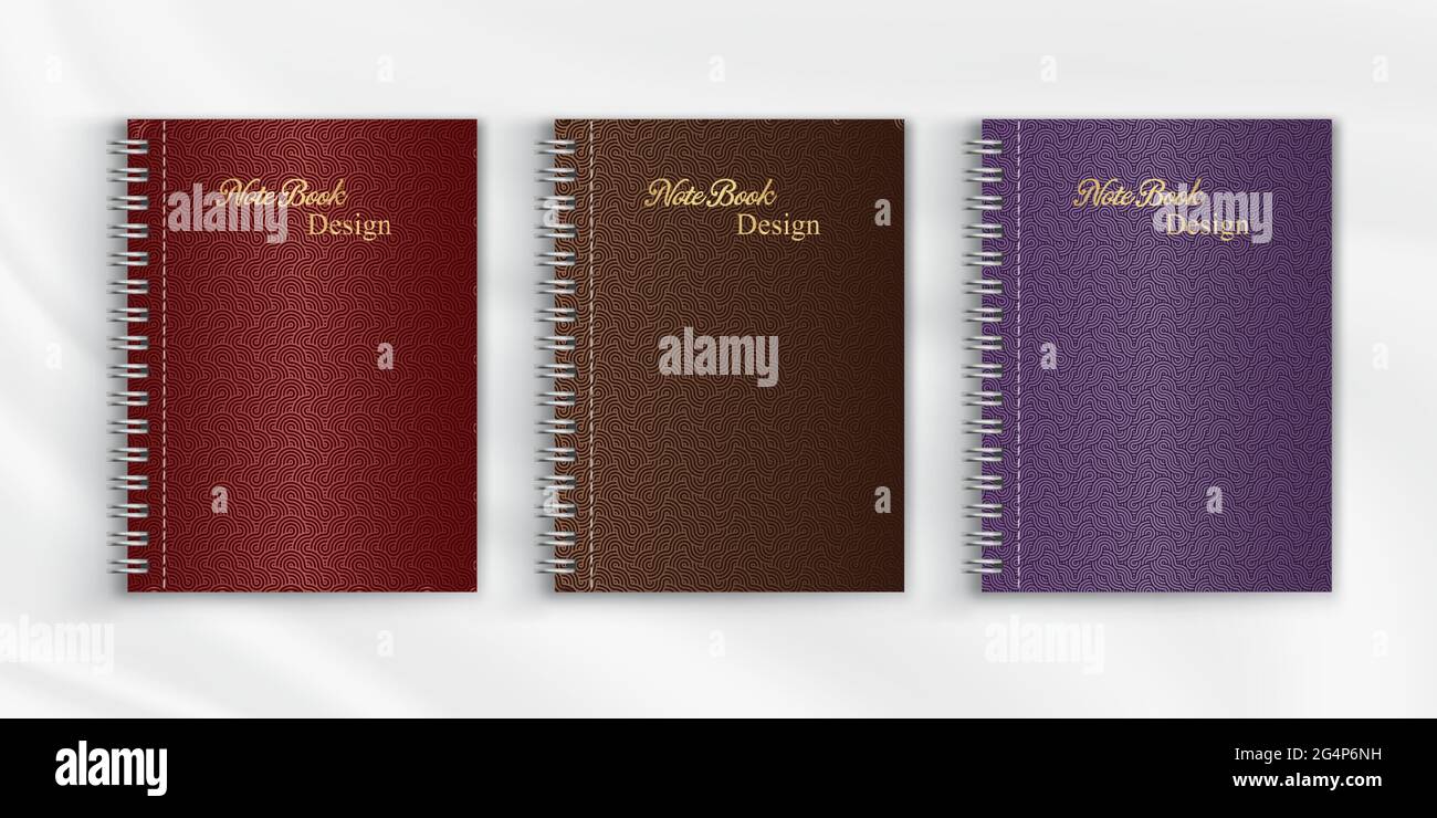 Set of geometric pattern notebook cover. Background design for ...