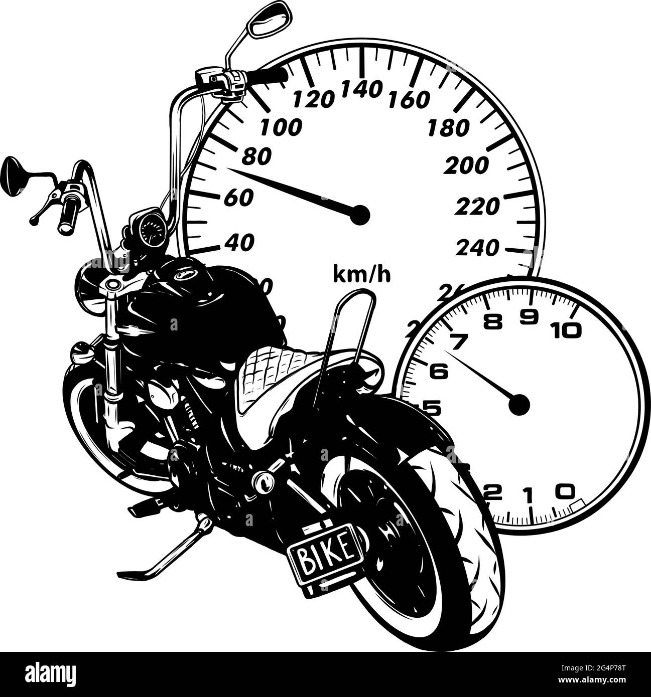 Chopper Motorcycle Silhouette