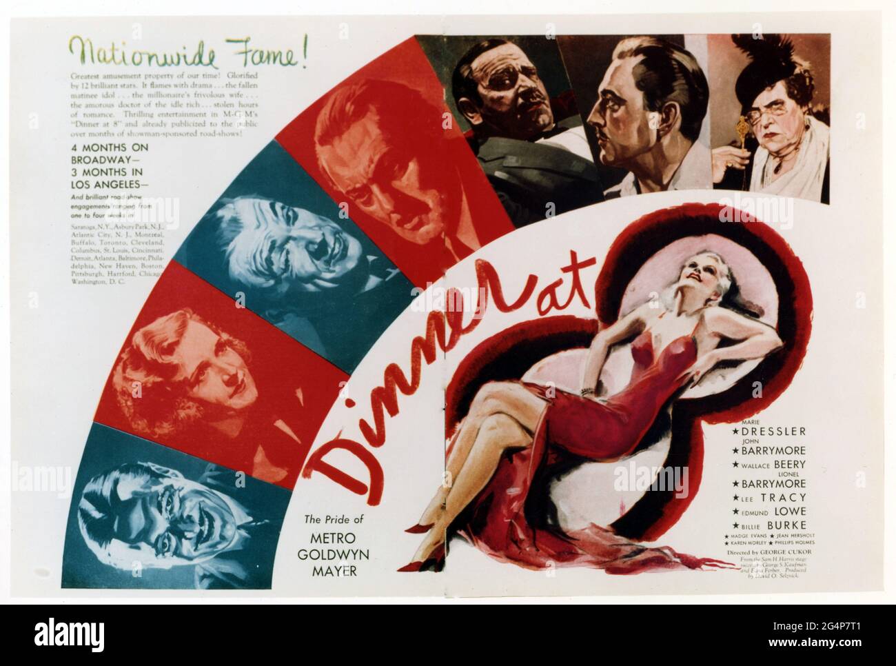 Poster, "Dinner at Eight" (1933) MGM / File Reference # 34145-302THA ...