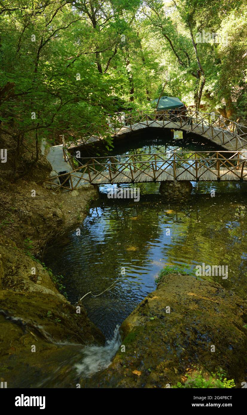 Petaloudes, Rhodes, Greece 06-01-2021 butterfly valley paths and ways ...