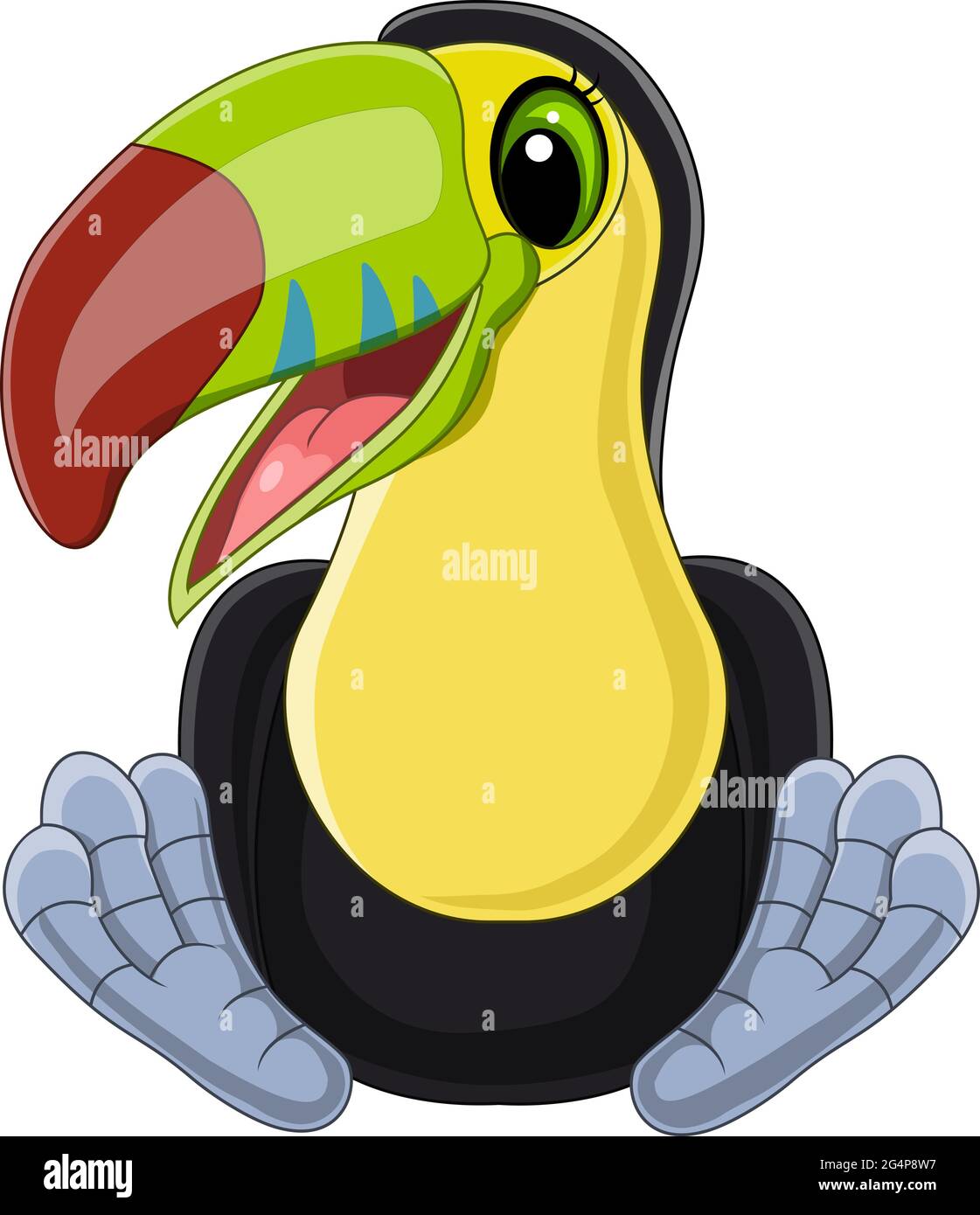 Cartoon cute baby toucan sitting Stock Vector Image & Art - Alamy
