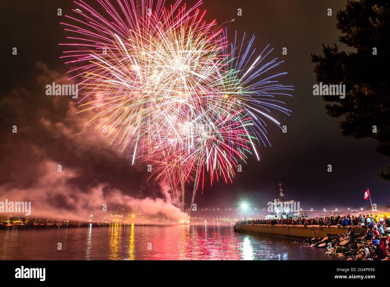 Grand Fireworks on Canada Day overlooking the Halifax Waterfront ...