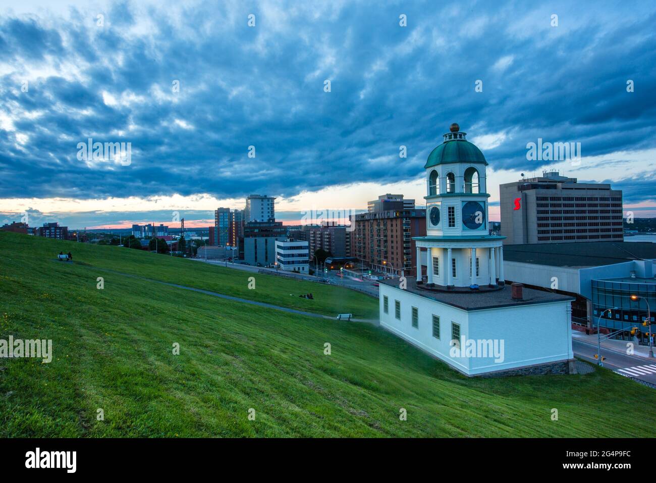 The iconic 120 year old town clock Halifax, an historic landmark of ...