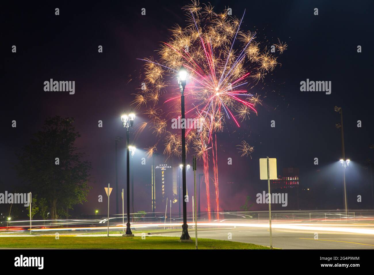 Grand Fireworks on Canada in downtown Halifax, Nova Scotia, Canada ...