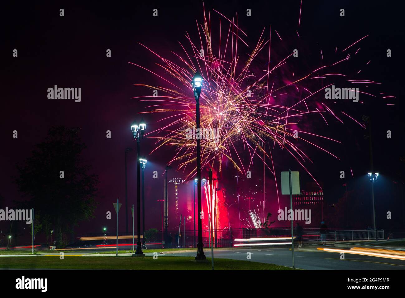 Grand Fireworks on Canada in downtown Halifax, Nova Scotia, Canada ...