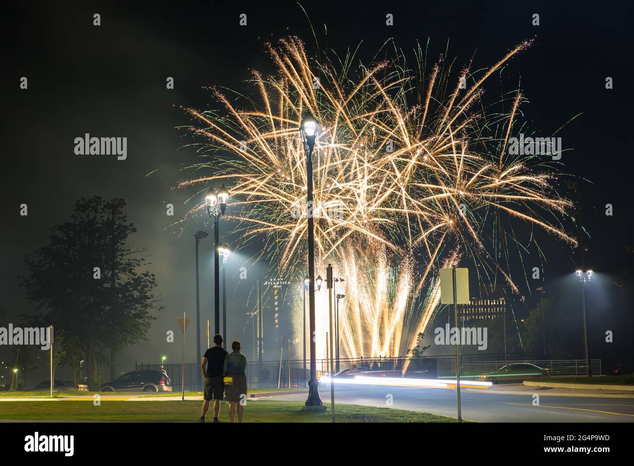 Grand Fireworks on Canada in downtown Halifax, Nova Scotia, Canada ...