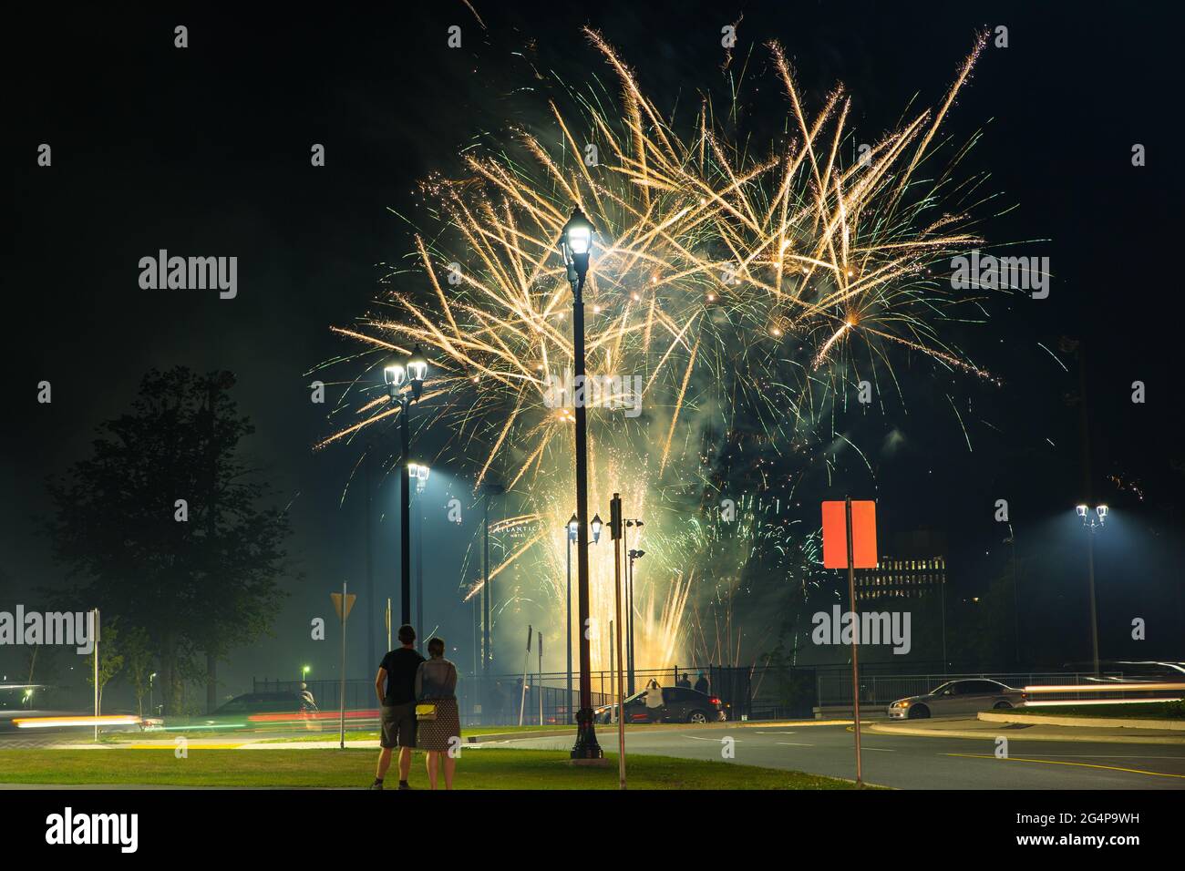 Grand Fireworks on Canada in downtown Halifax, Nova Scotia, Canada ...