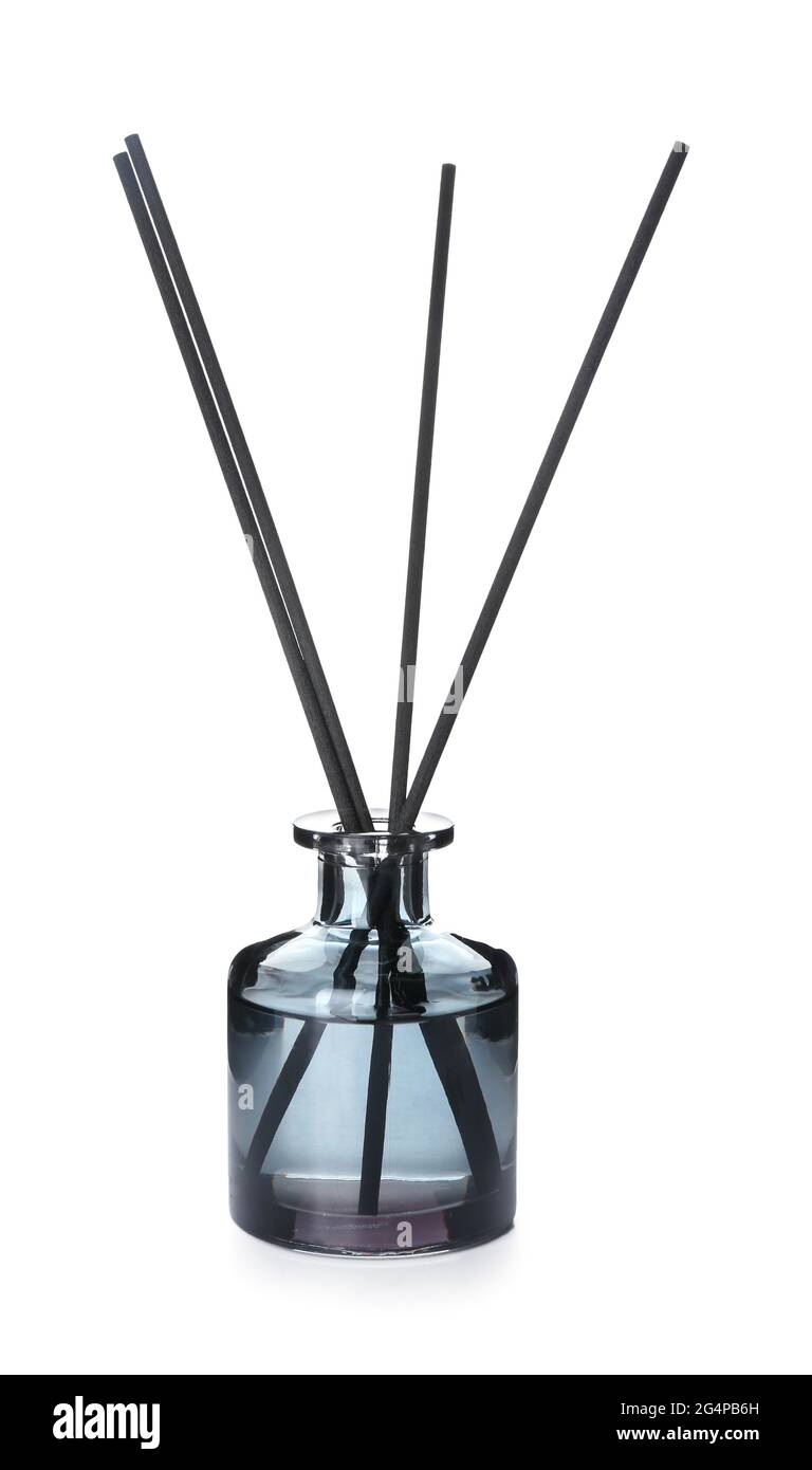 Reed diffuser on white background Stock Photo - Alamy