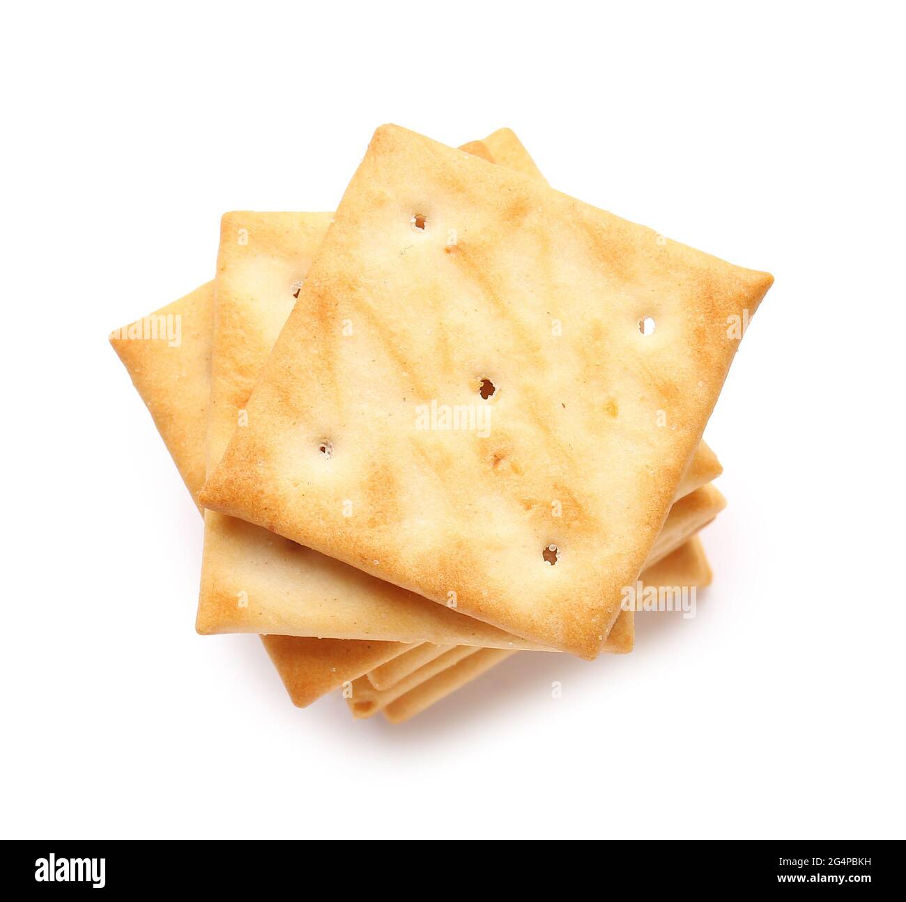 Tasty crackers on white background Stock Photo - Alamy