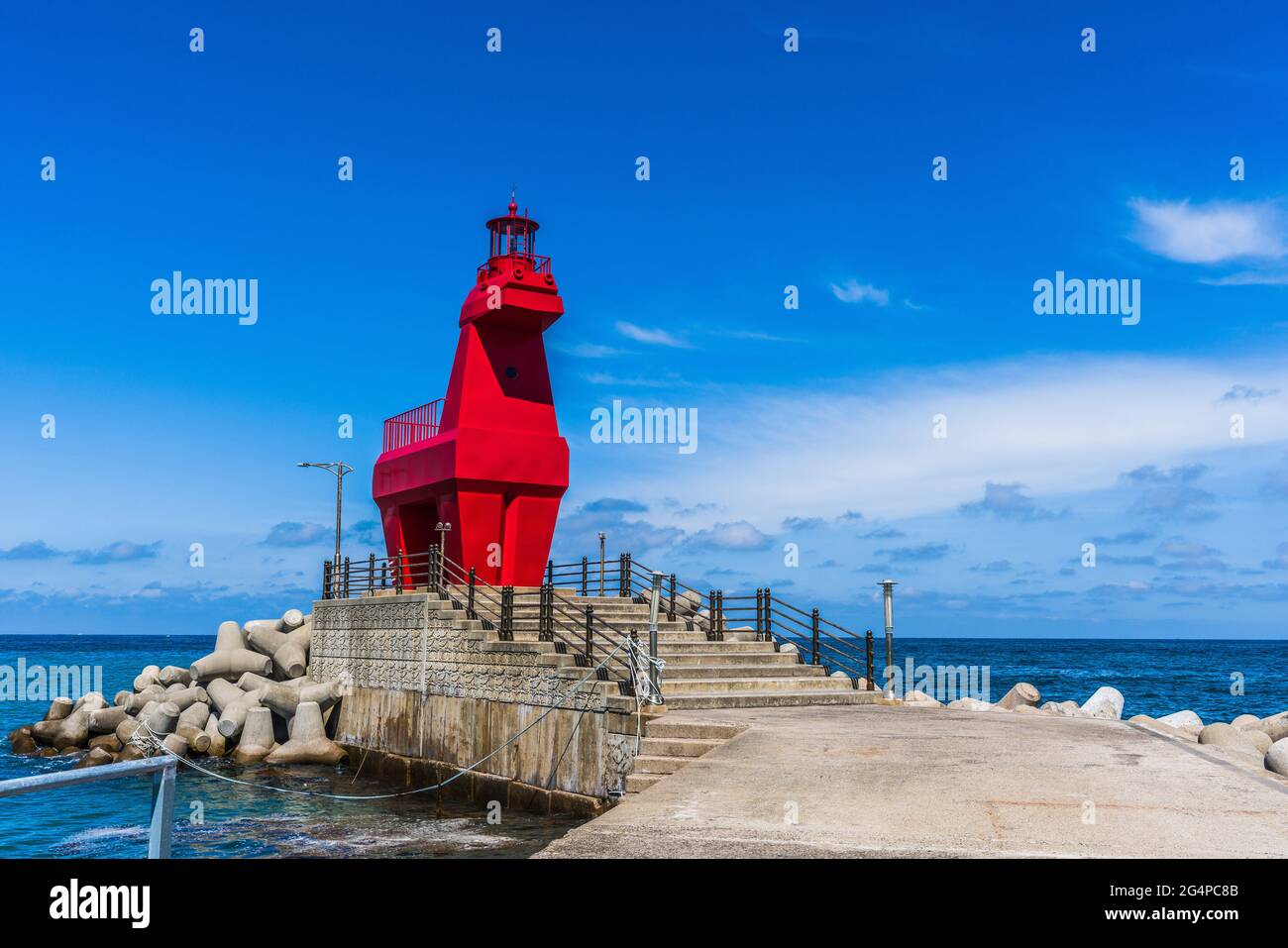 Iho Tewoo beach on Jeju Island in South Korea - August 17, 2019 Stock ...