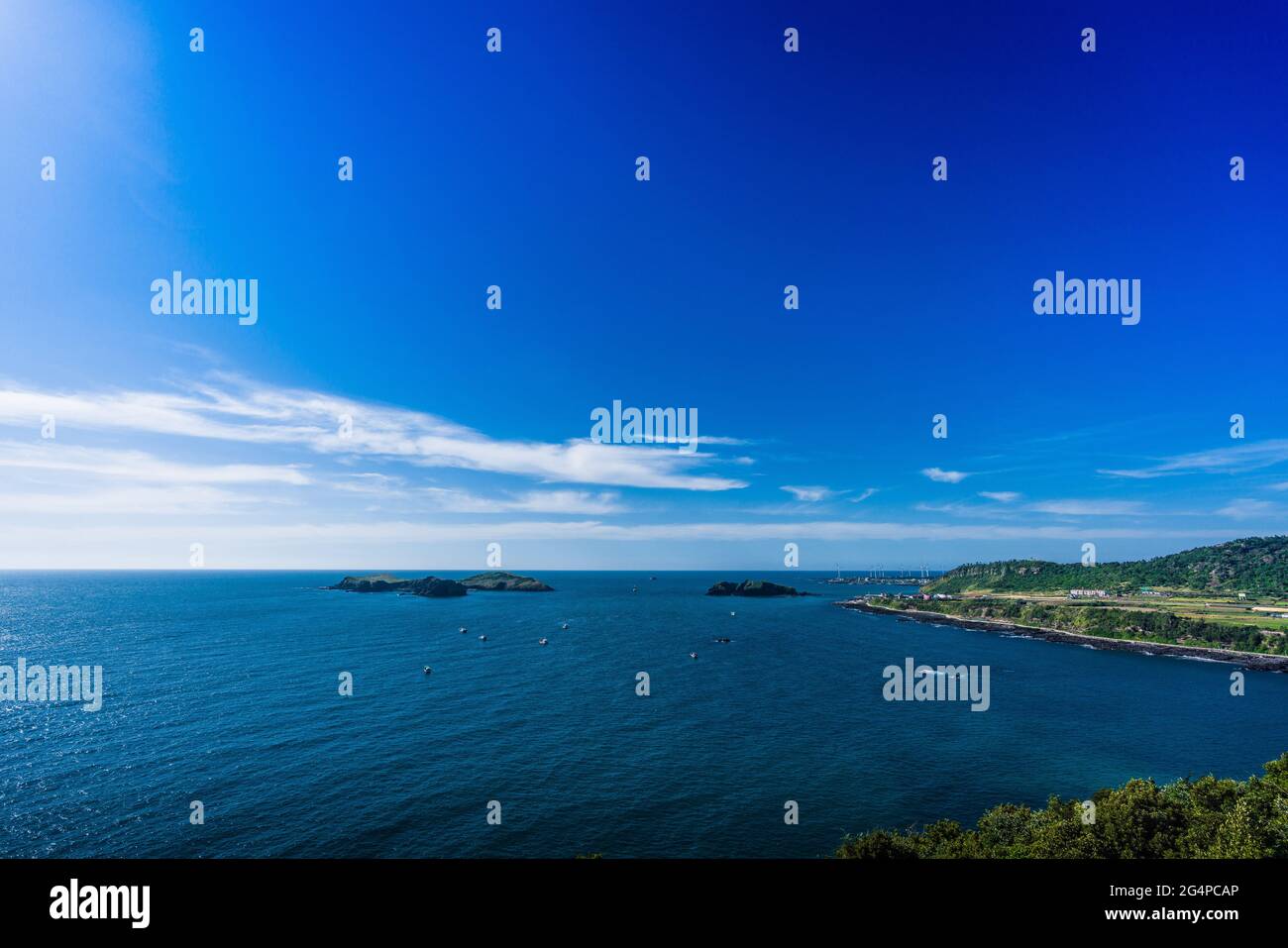 Beautiful ocean on Jeju Island in South Korea - August 17, 2019 Stock ...