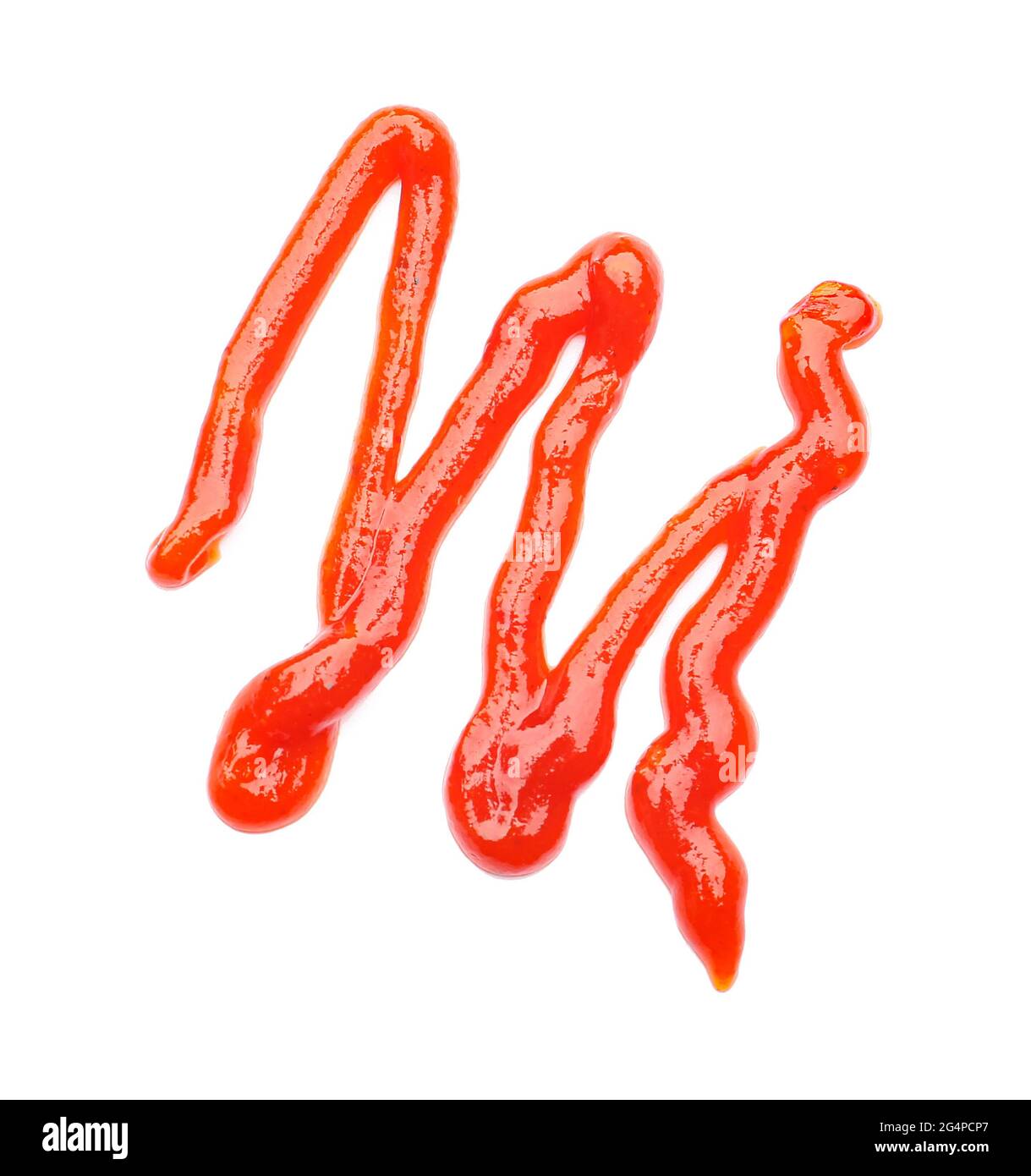 Tasty spilled barbecue sauce on white background Stock Photo - Alamy