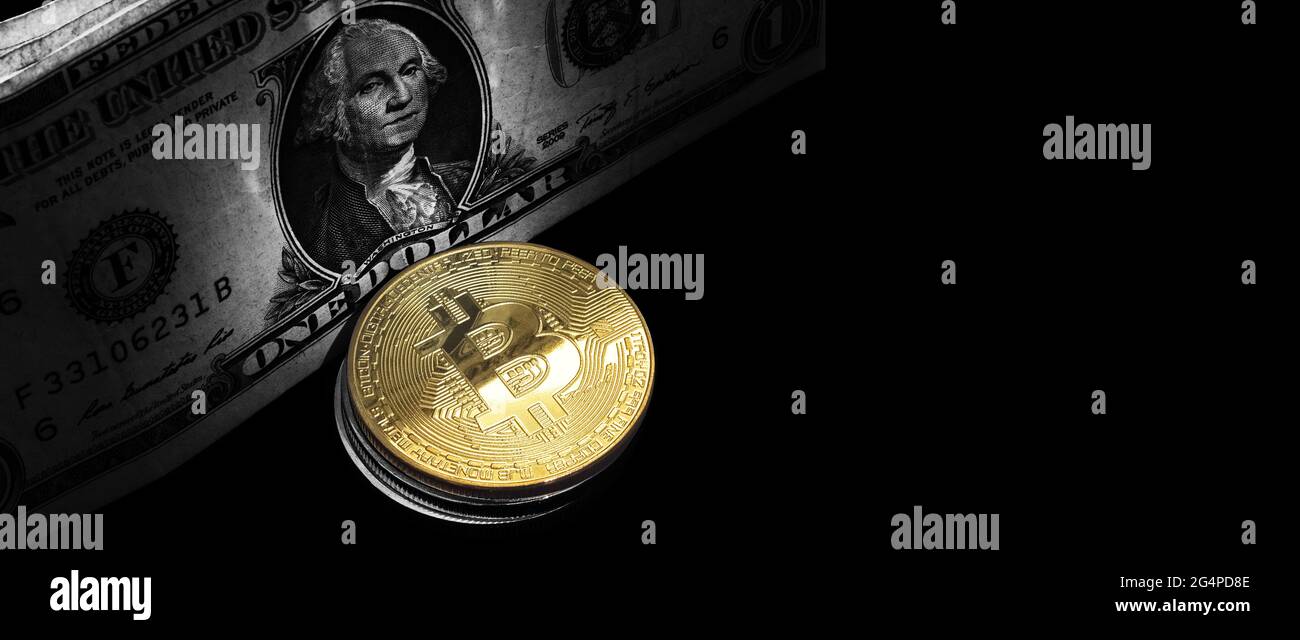 Cryptocurrency concept. Trends in bitcoin exchange rates. Rise and fall ...