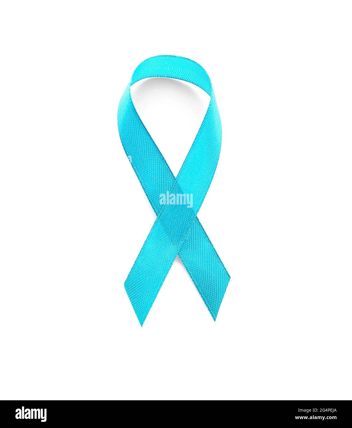Light blue ribbon on white background. Prostate cancer concept Stock ...