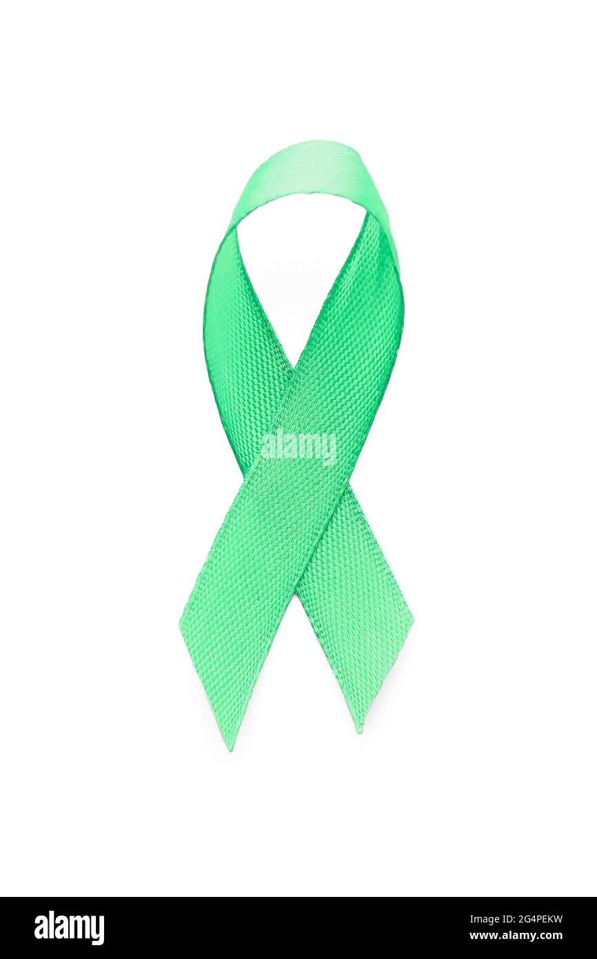 Green ribbon on white background. Mitochondrial diseases and kidney ...
