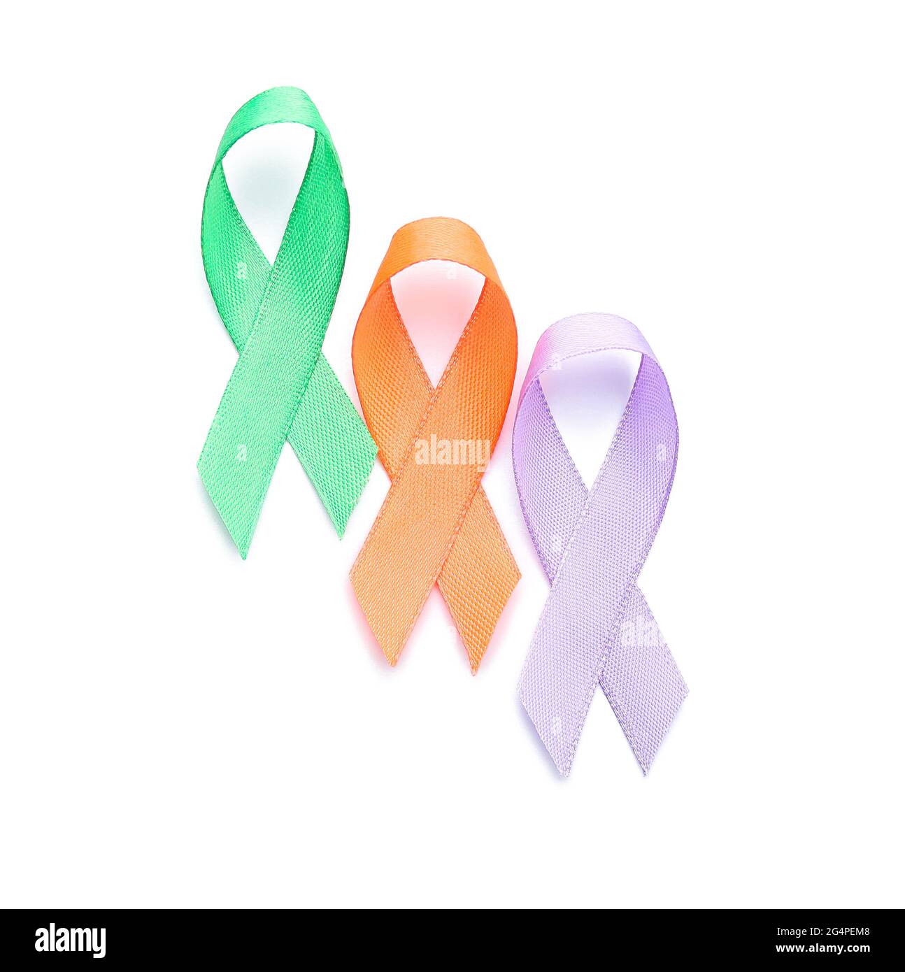 Different awareness ribbons on white background Stock Photo - Alamy
