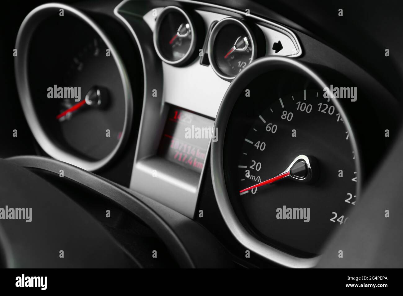 View of dashboard in modern car, closeup Stock Photo - Alamy