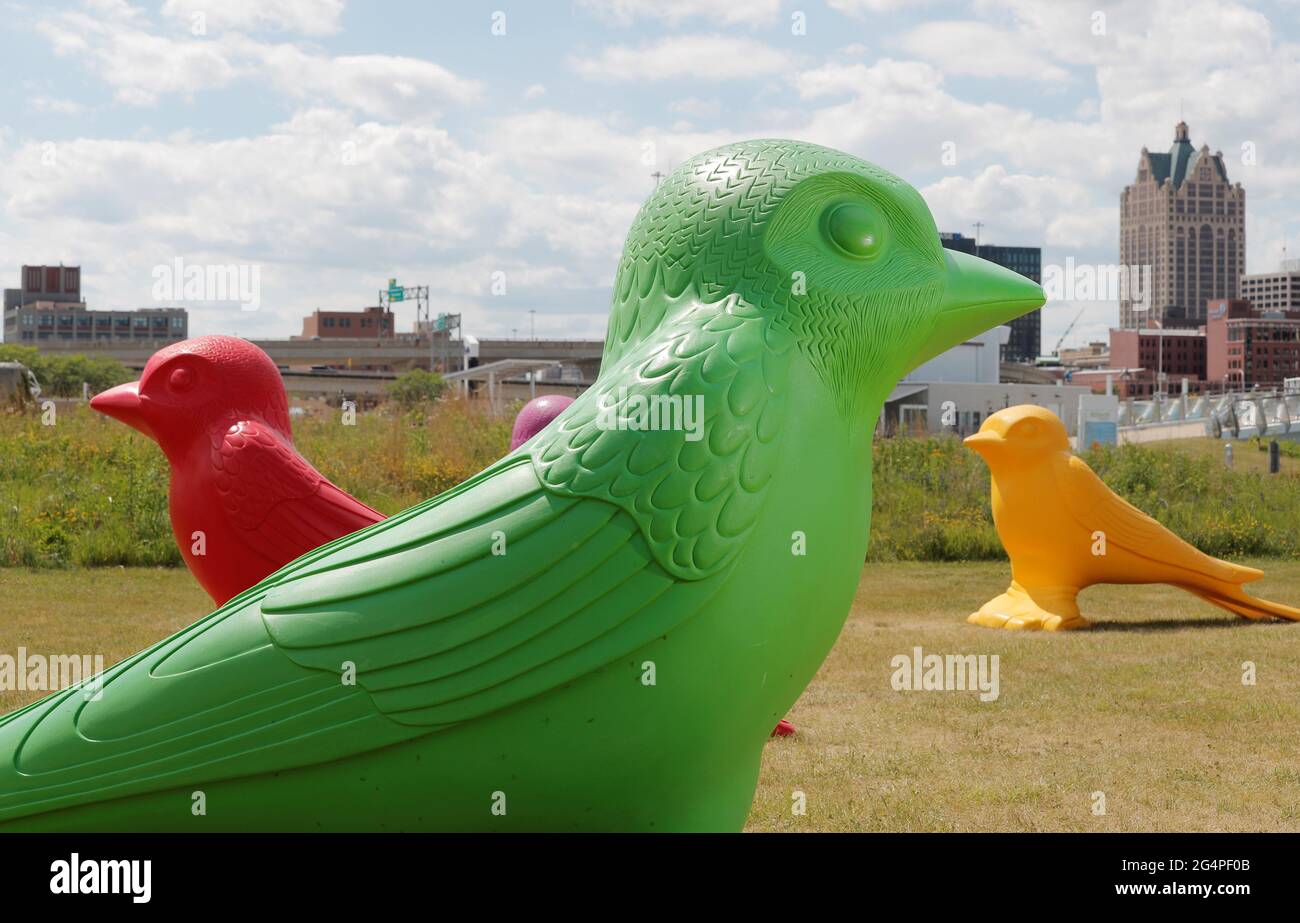 Milwaukee, Wisconsin, USA. 22nd June, 2021. Cracking Art is an public ...