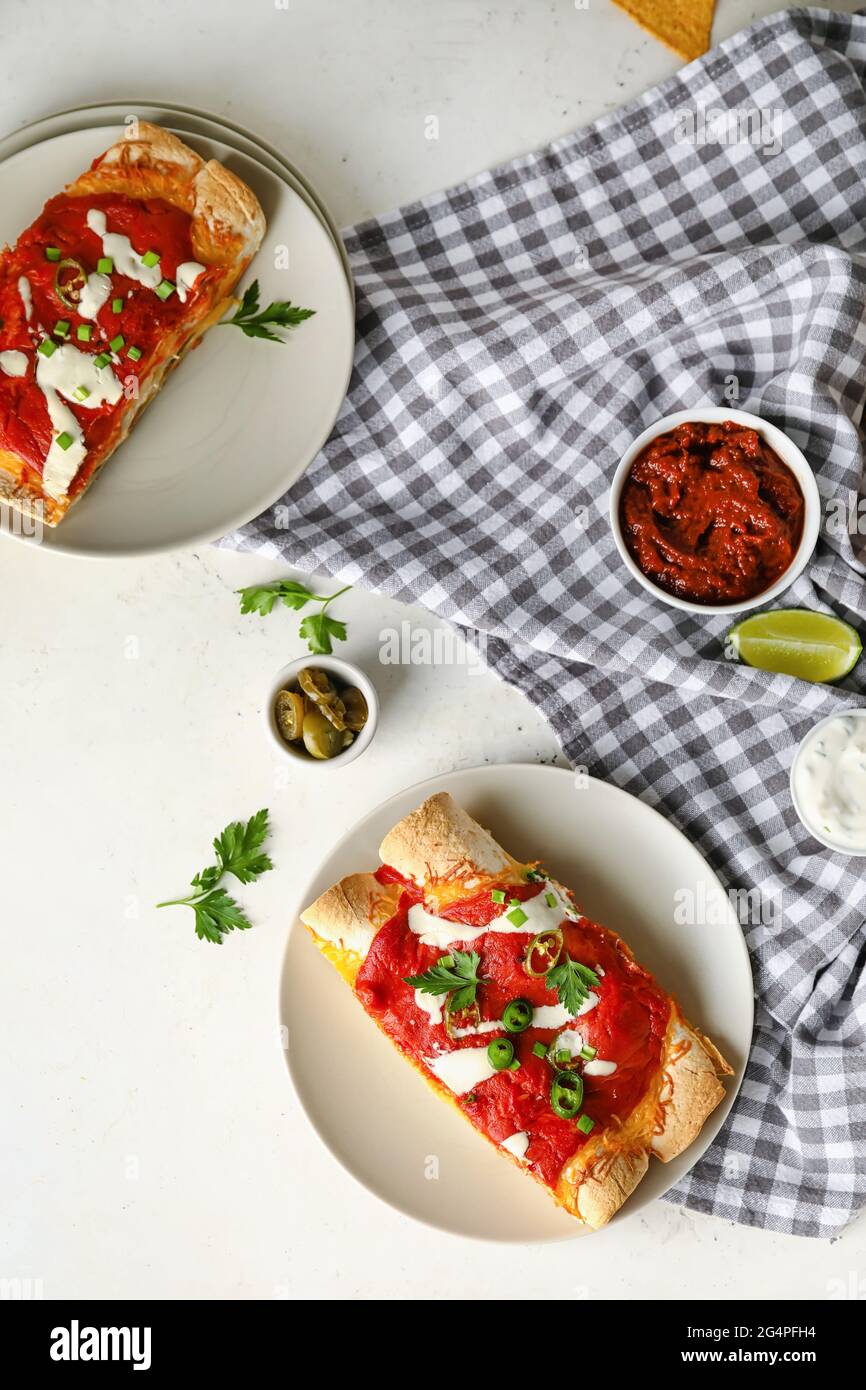 Enchilada plates hi-res stock photography and images - Alamy