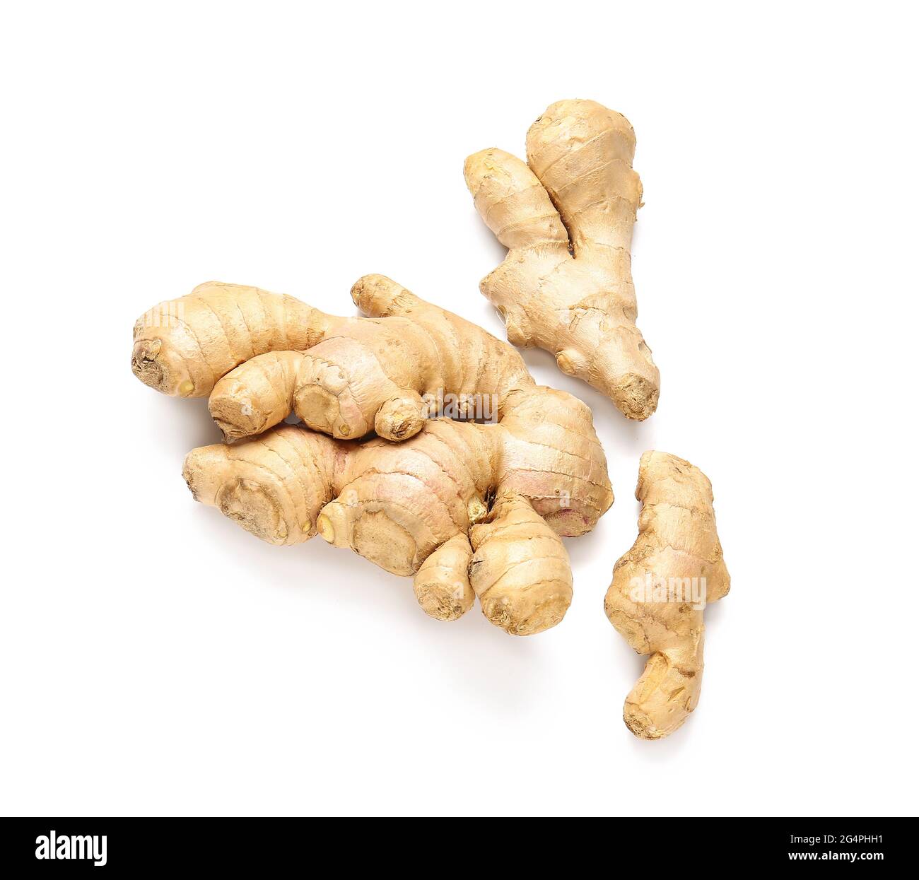 Fresh ginger on white background Stock Photo - Alamy