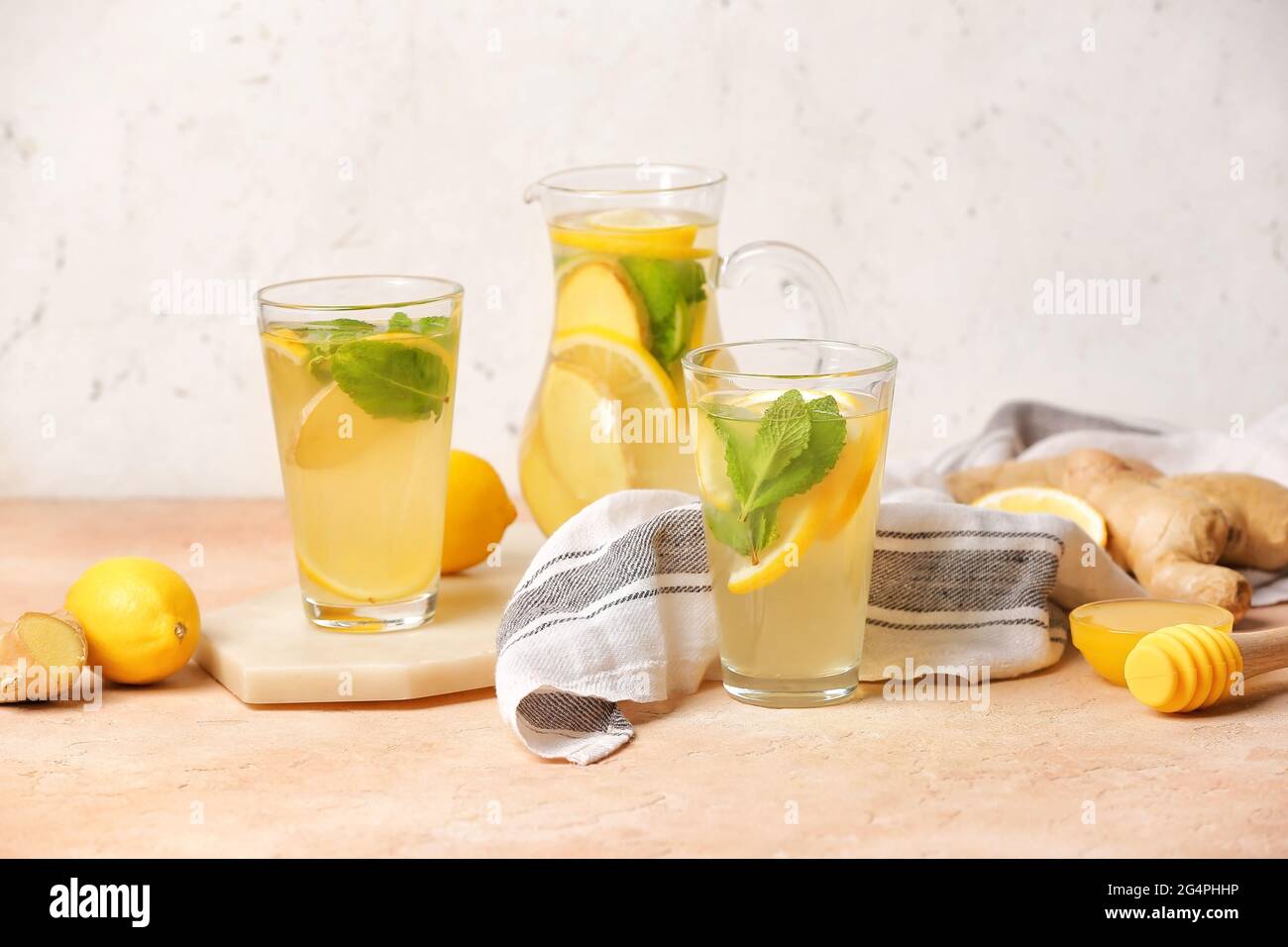 Cold ginger lemonade hi-res stock photography and images - Alamy