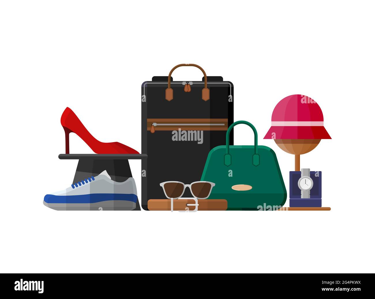 shopping category objects vector illustration Stock Photo - Alamy