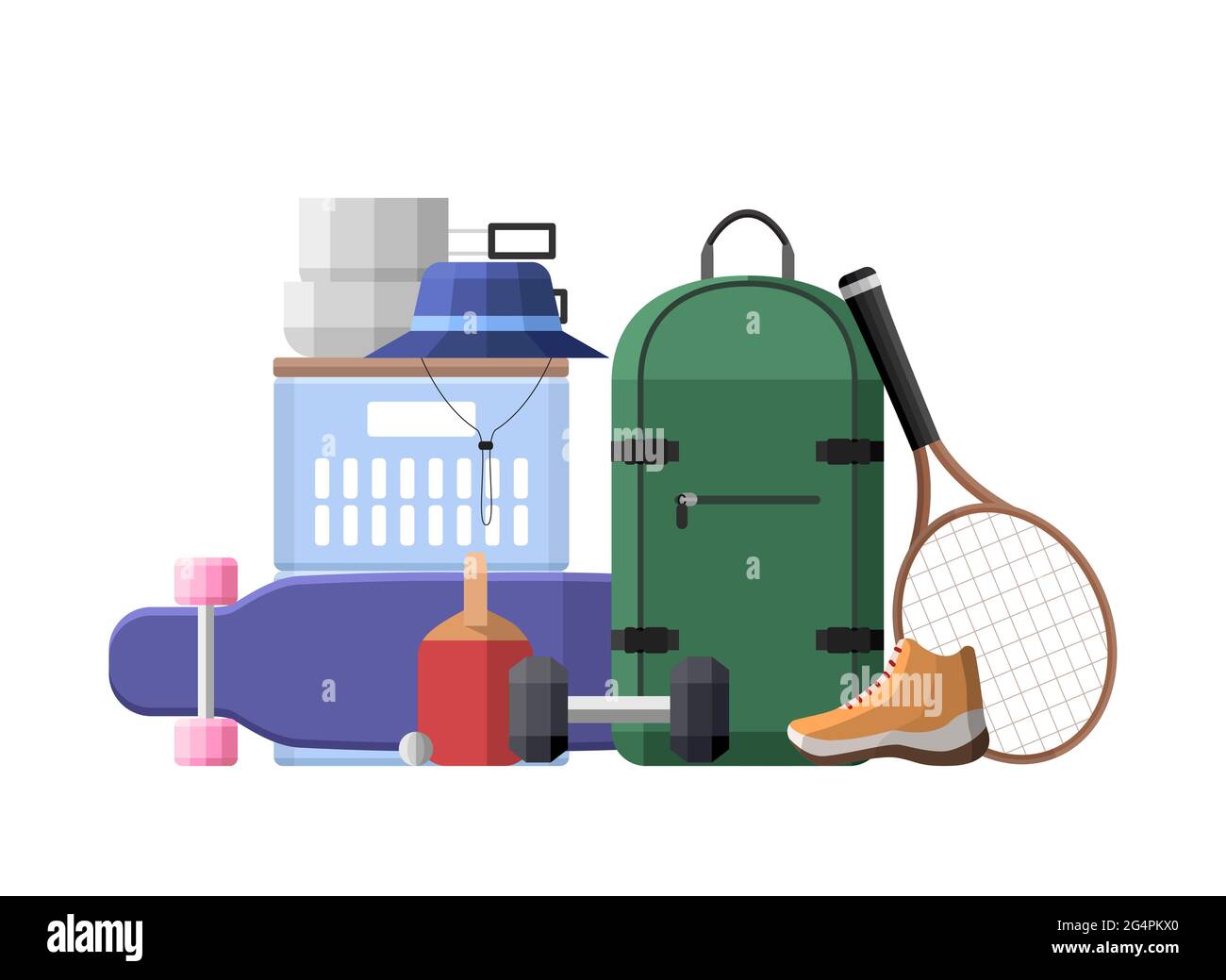 sports leisure objects vector illustration Stock Photo - Alamy